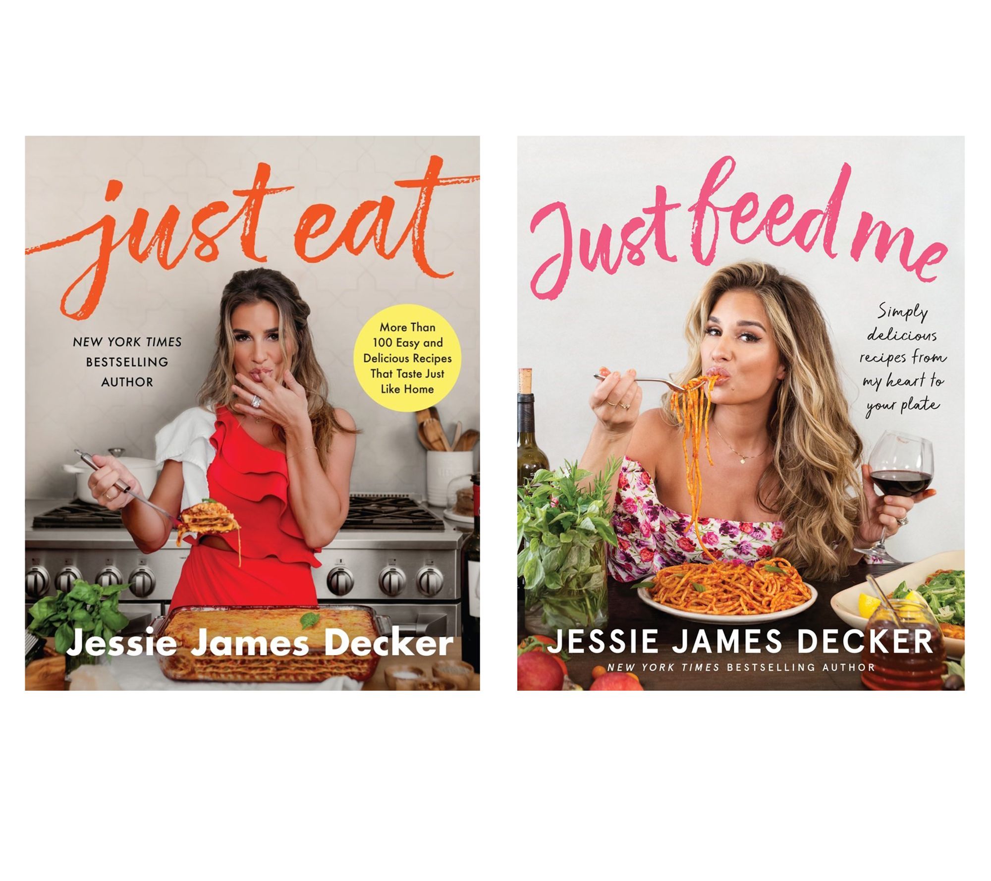 "As Is" Jessie James Decker Just Eat & Just Feed Me Cookbook Bundle ...