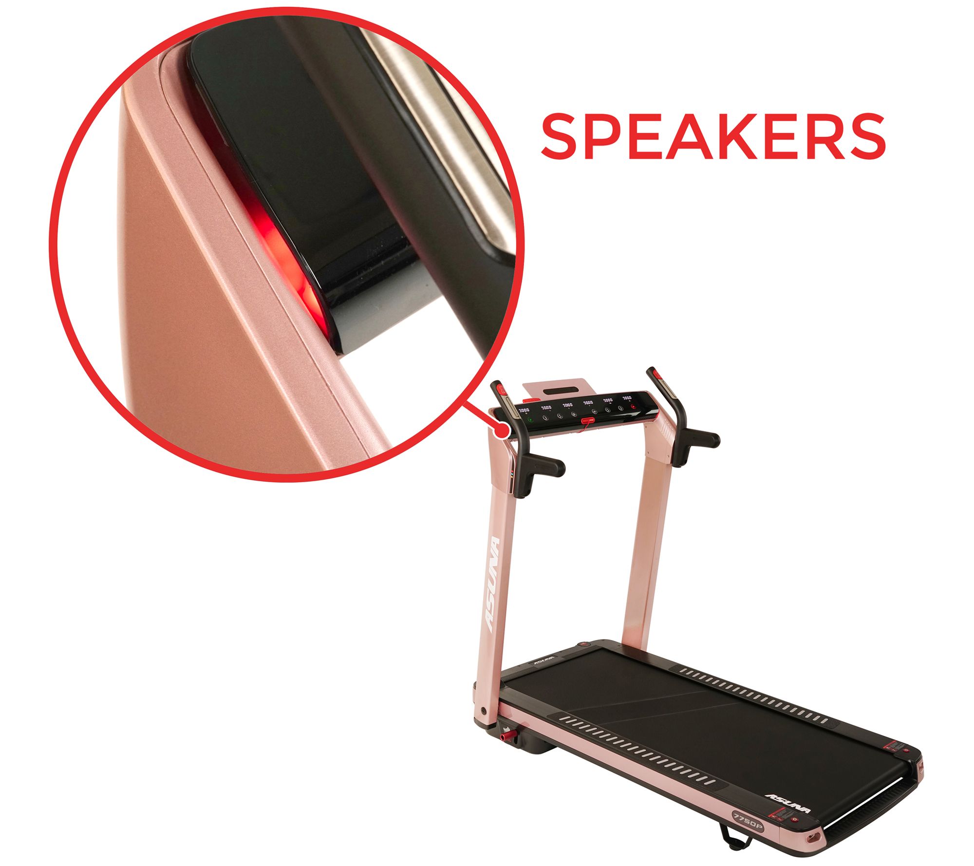 SpaceFlex Motorized Treadmill Pink - QVC.com