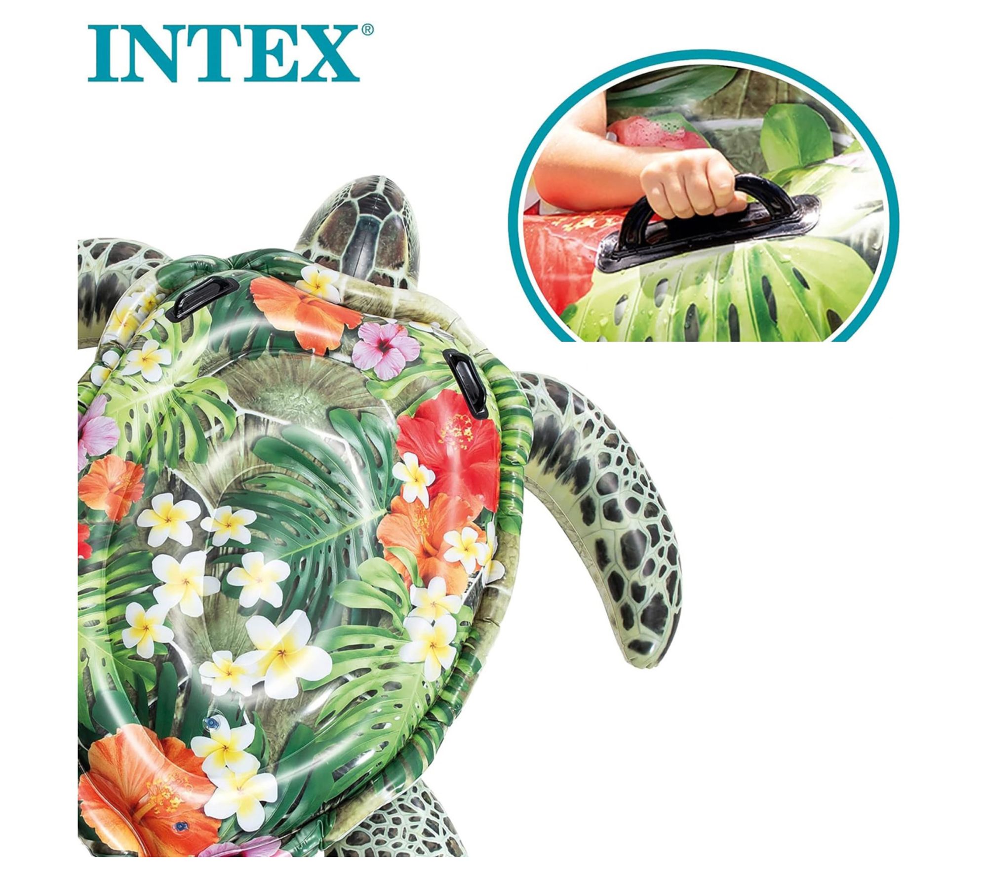 Intex Realistic Sea Turtle Water Ride-On Inflatable Lounger - QVC.com