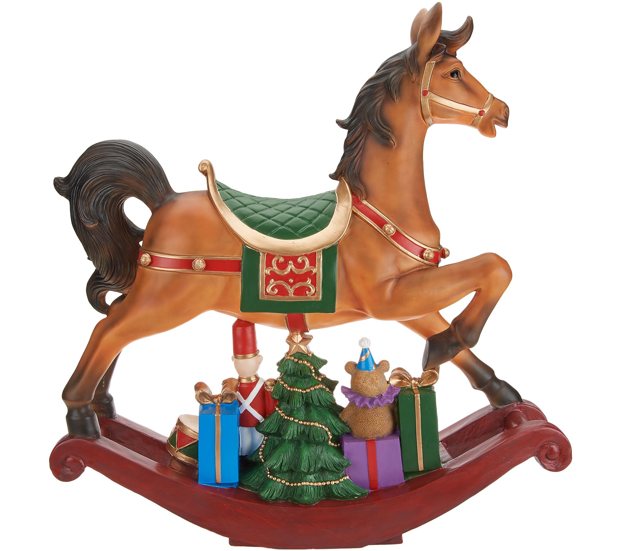 Indoor/Outdoor Oversized Holiday Rocking Horse by Valerie - QVC.com