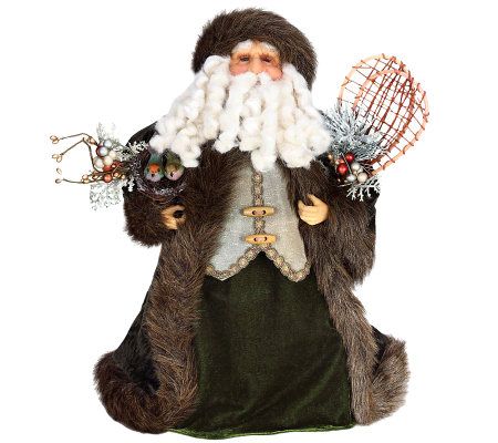 17" Green Tree Topper with Birds - QVC.com