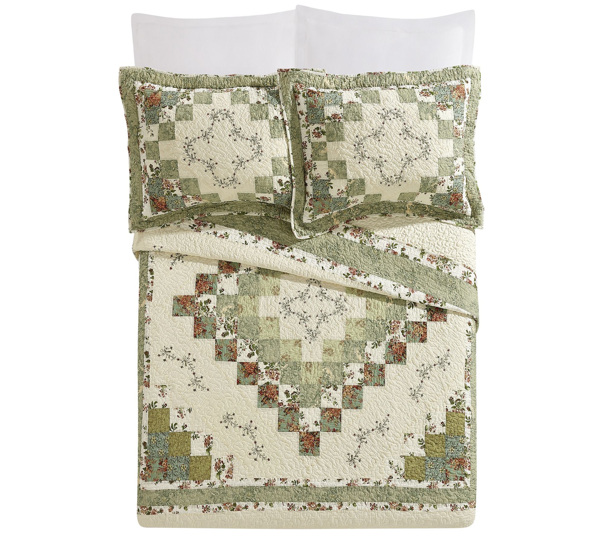 Modern Heirloom Olivia 3-Piece King Quilt Set - QVC.com