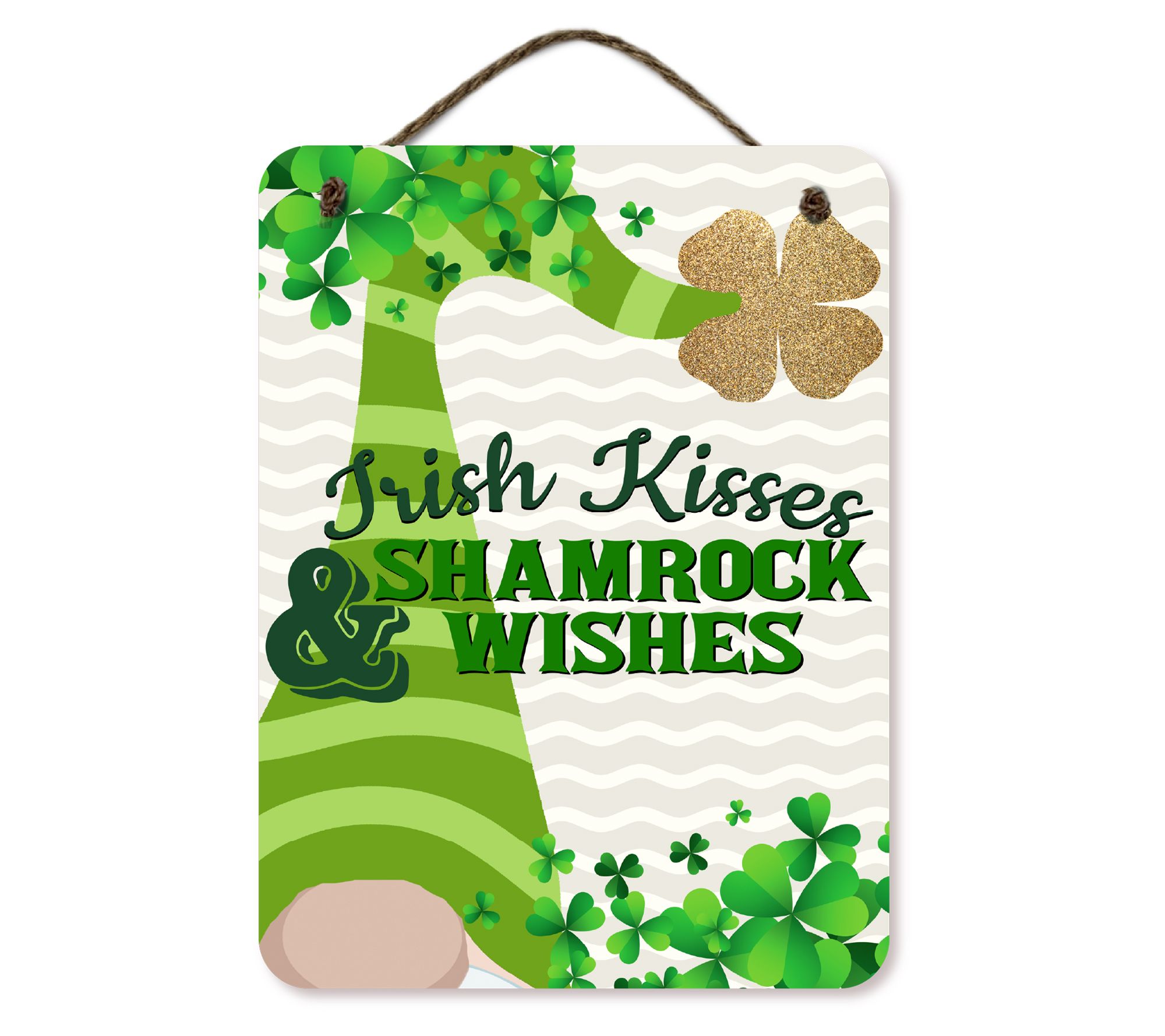 Courtside Market Irish Kisses 12x16 Hanging Sign - QVC.com