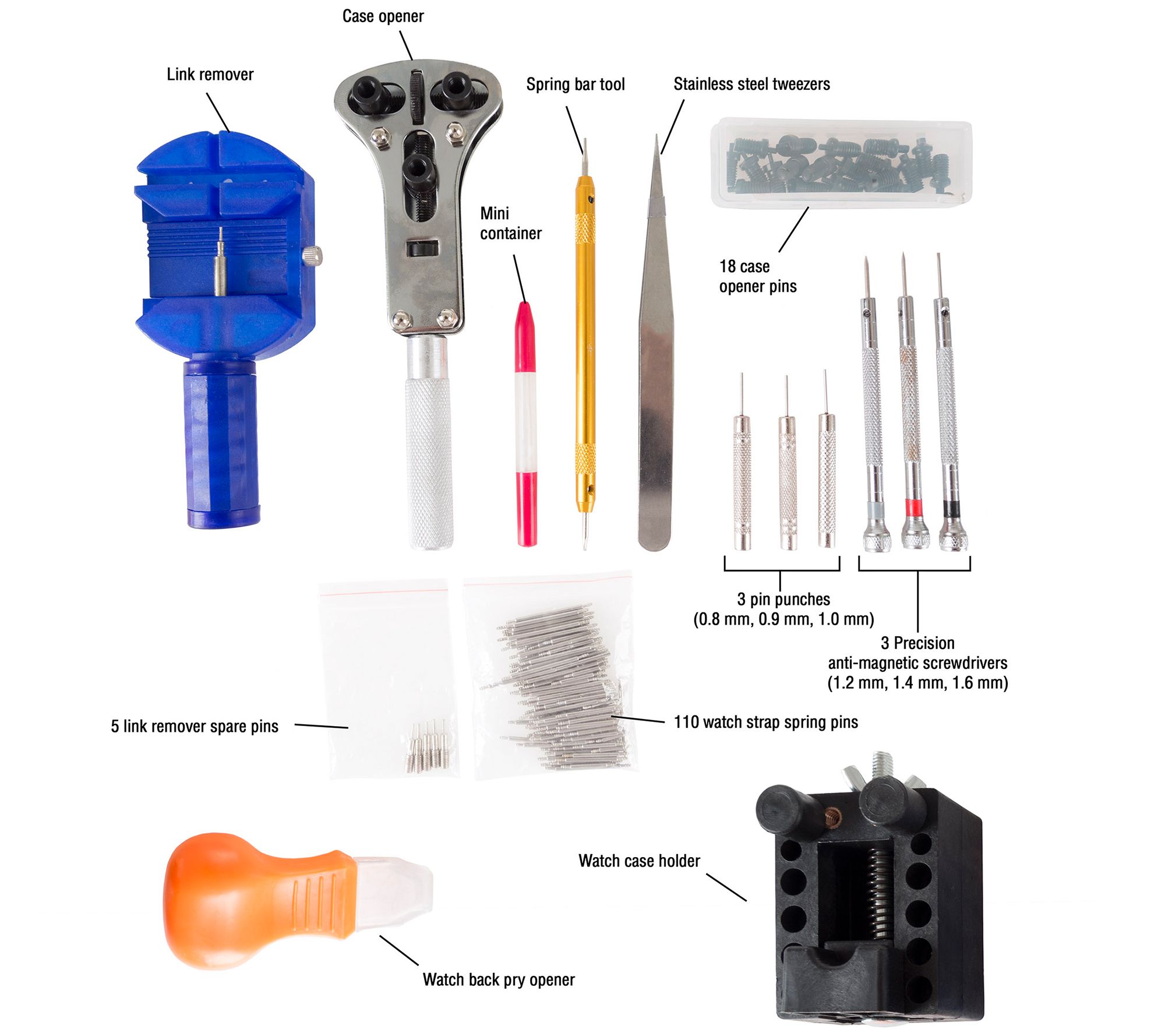 Stalwart 144 Piece Watch Repair Kit - QVC.com