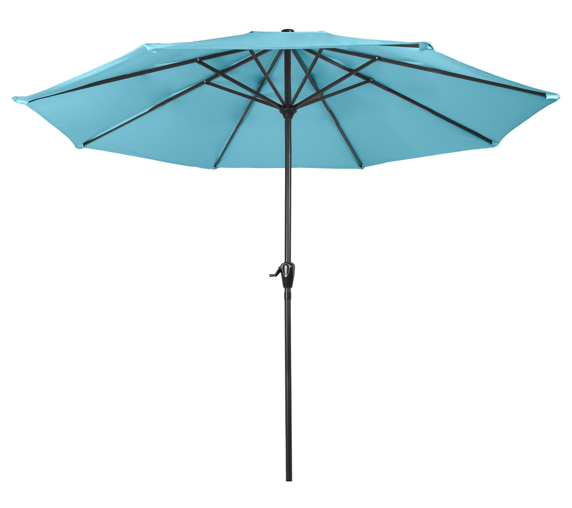 Pure Garden 9' Easy Crank Patio Umbrella Vented Canopy - QVC.com
