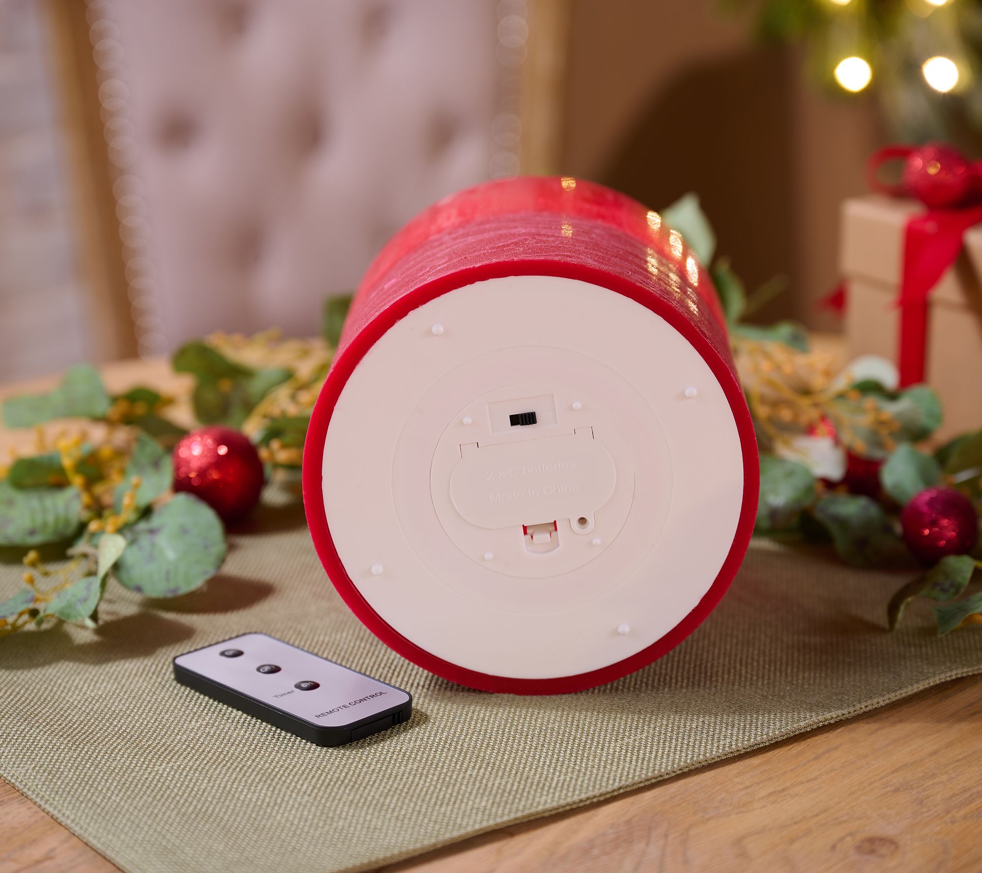 Home Reflections Flameless 6" x 6" Jumbo Candle - QVC.com