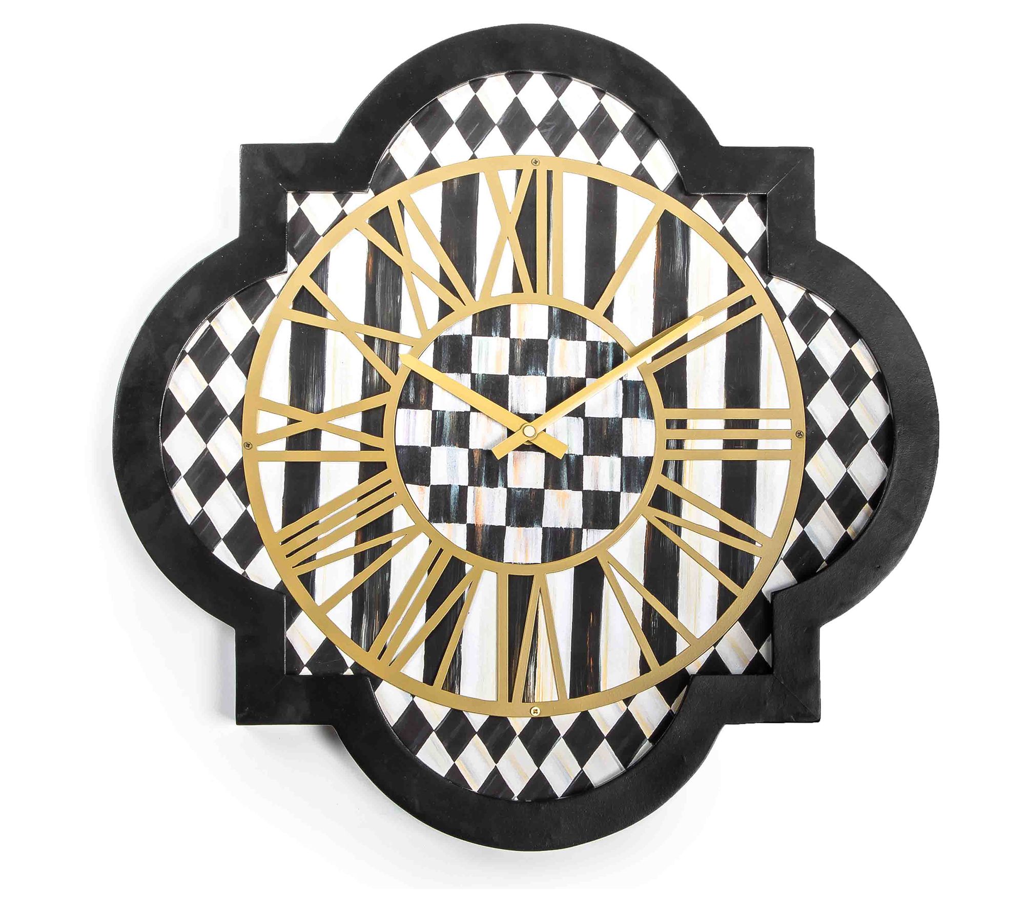 MacKenzie-Childs Courtly Check Tile Wall Clock - QVC.com