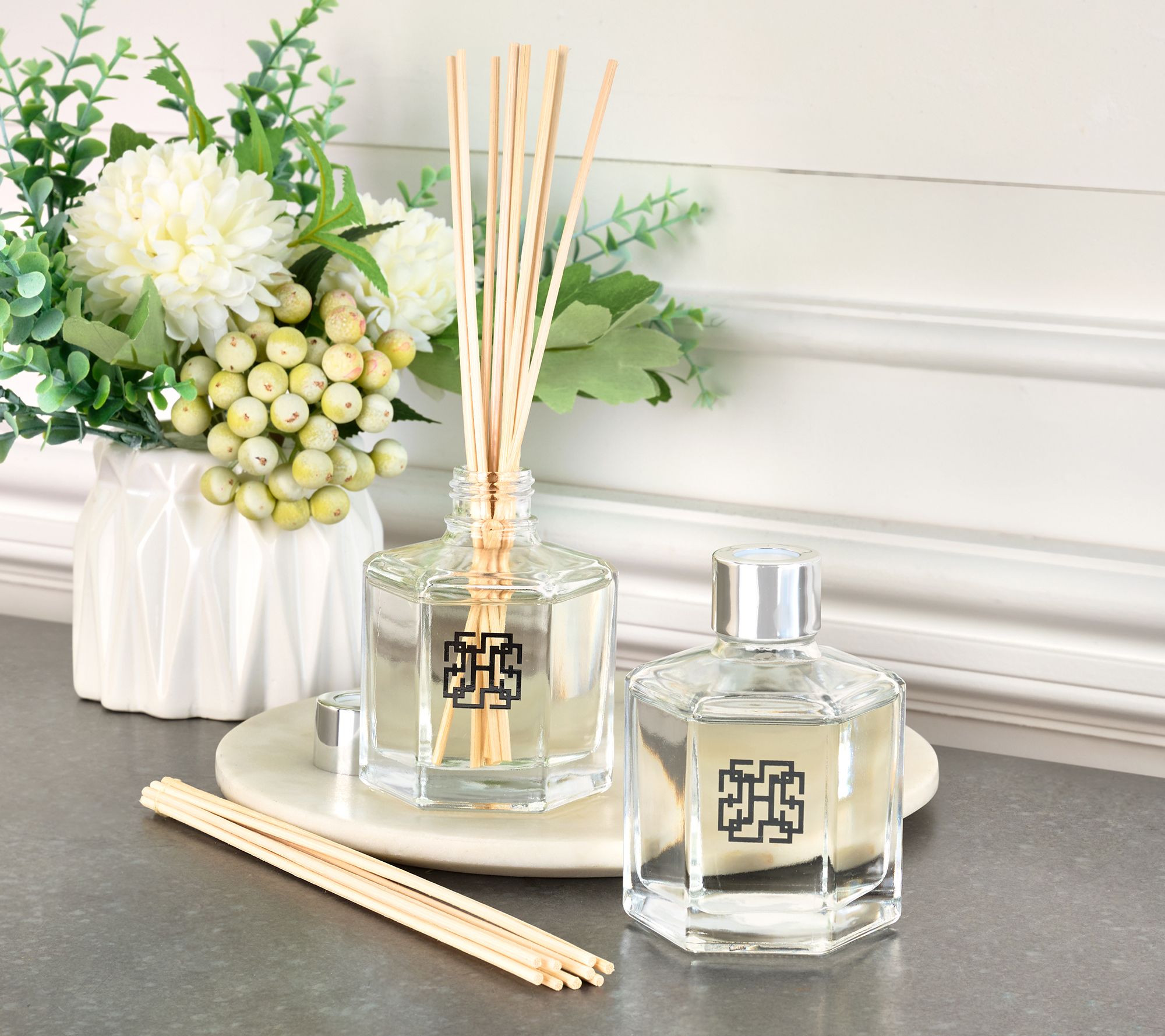 "As Is" HomeWorx by Slatkin & Co. Set of 2 Fresh Peach Diffusers - QVC.com