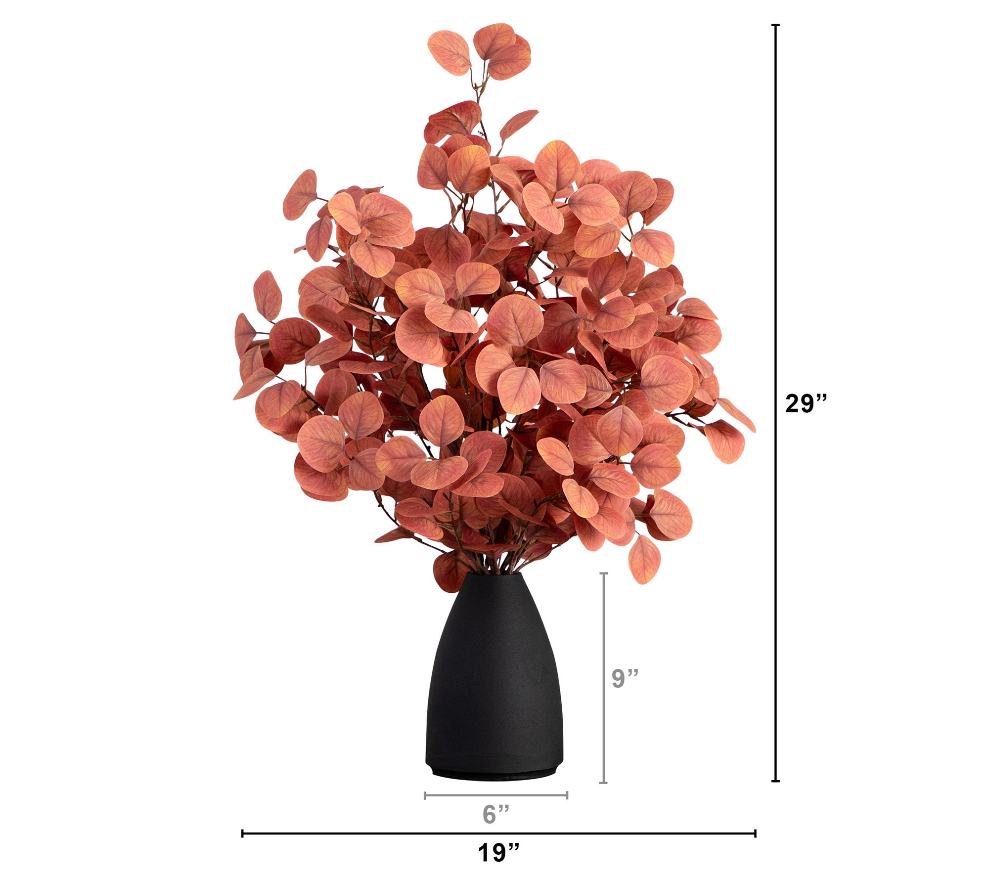 Nearly Natural 29" Autumn Eucalyptus Fall Arrangement in Vas - QVC.com