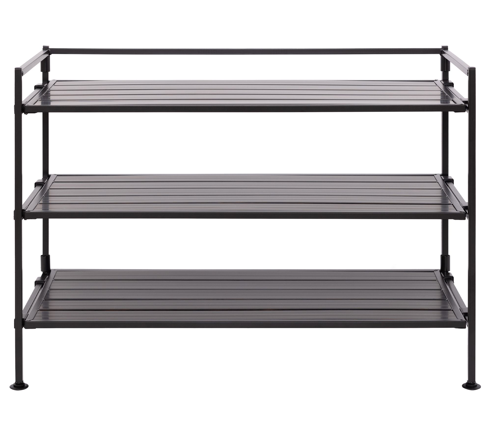 Seville Classics 3-Tier HOME Resin Slatted Stackable Shoe Rack - QVC.com