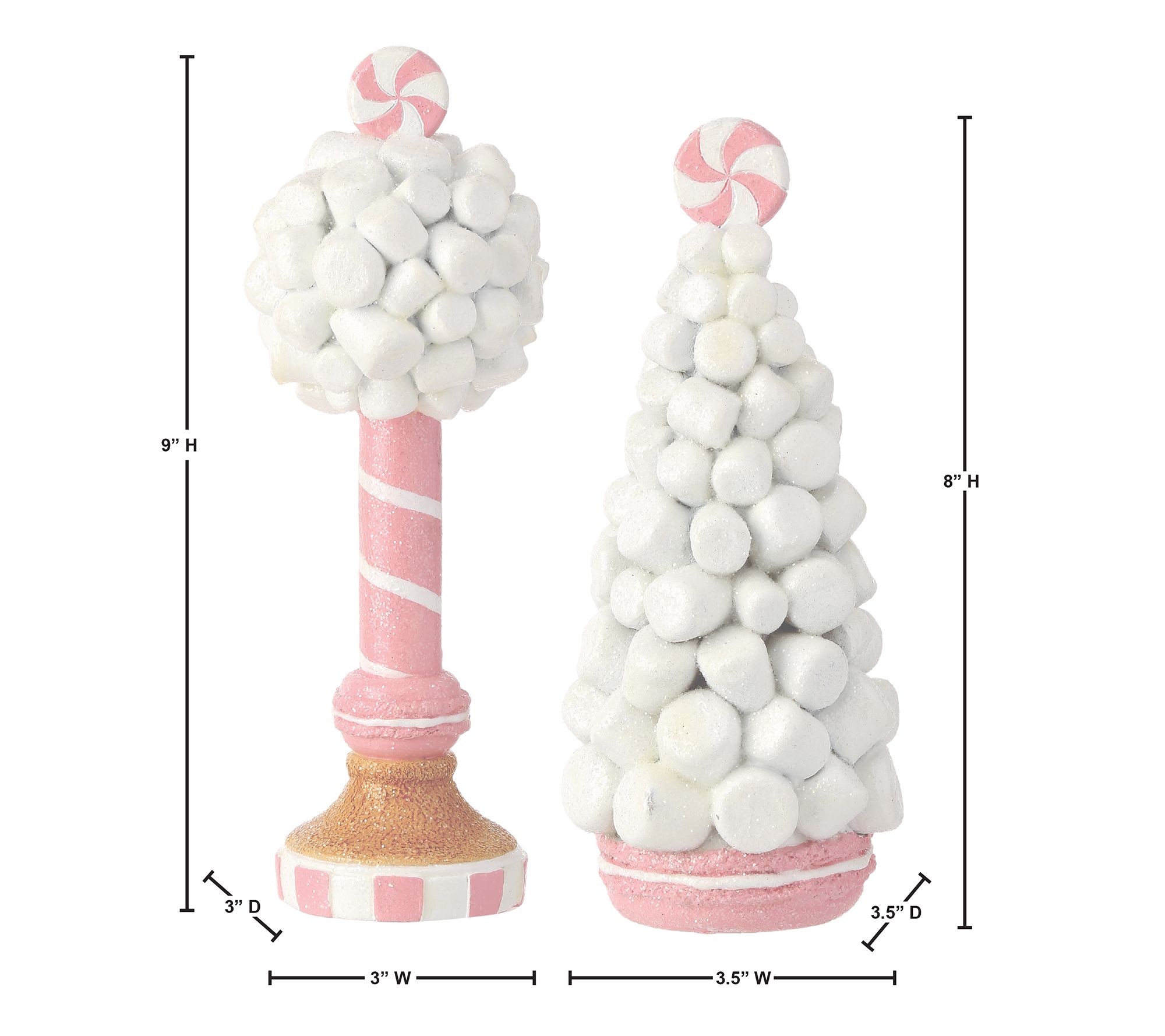 11-14" Elegant Frosting Tree Set of 2 By Valerie - QVC.com
