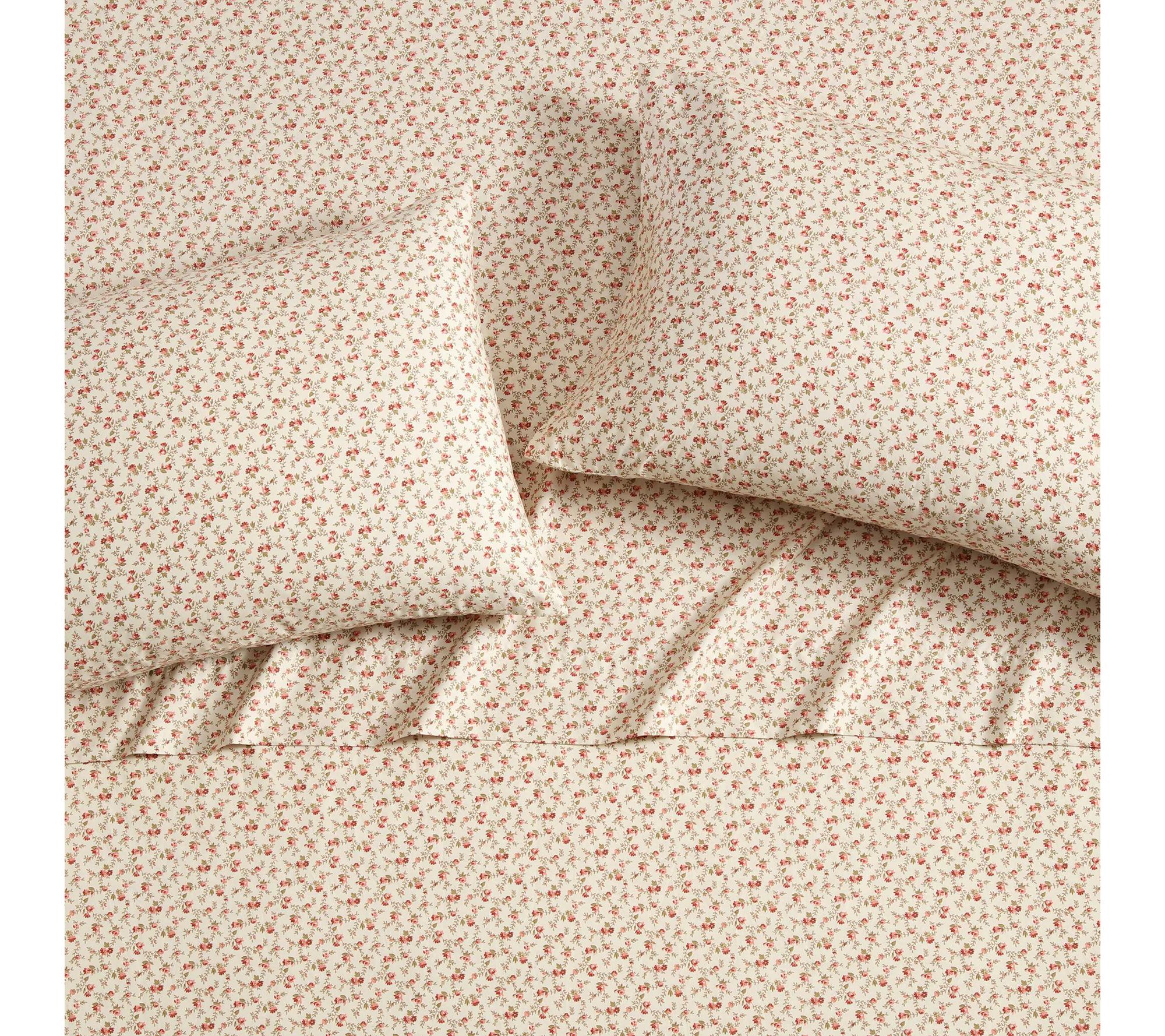Laura Ashley Sweet Success Pink King Sheet Set - QVC.com