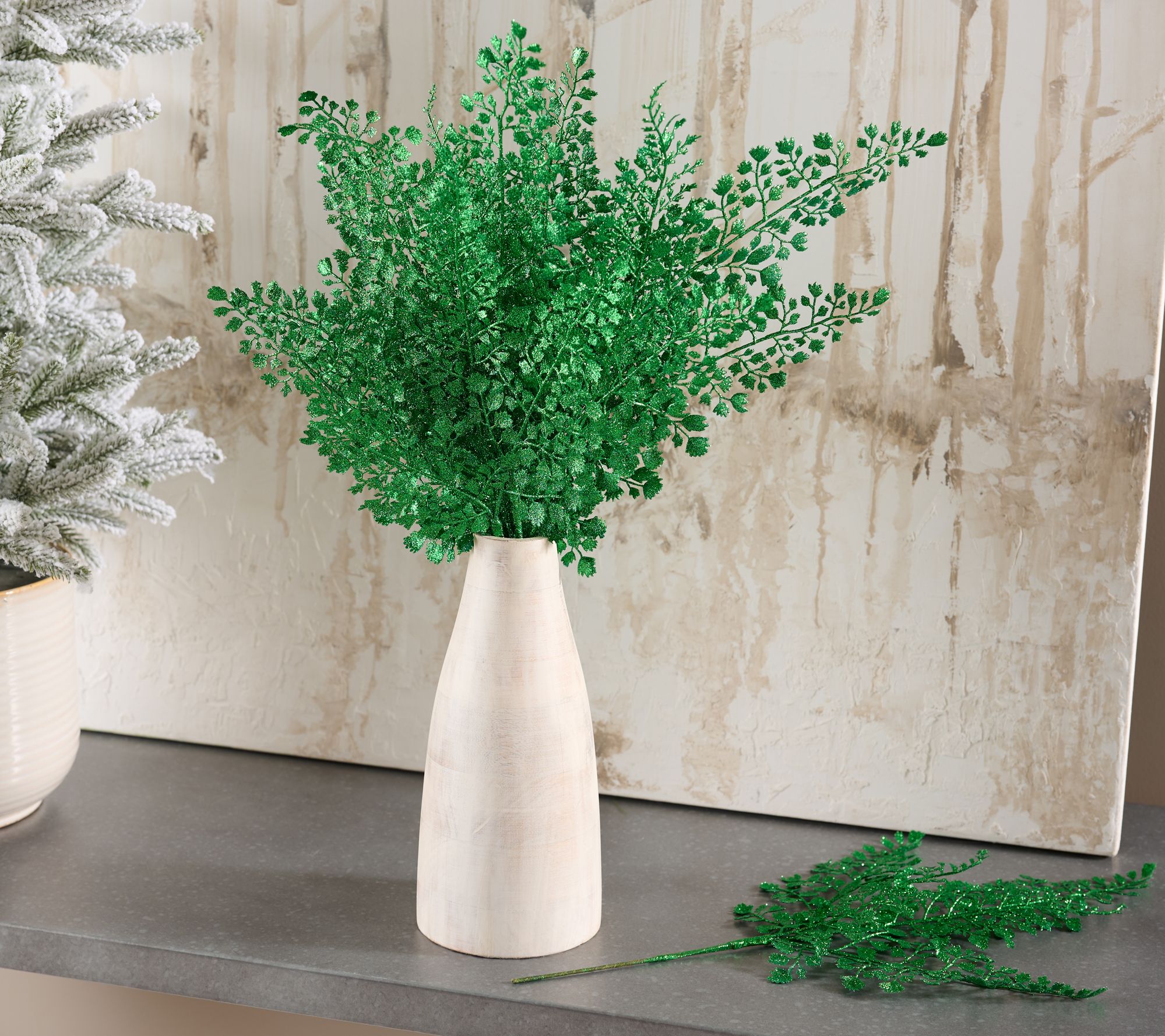 "As Is" Set of 8 Glistening Maiden Hair Fern Picks by Valerie - QVC.com