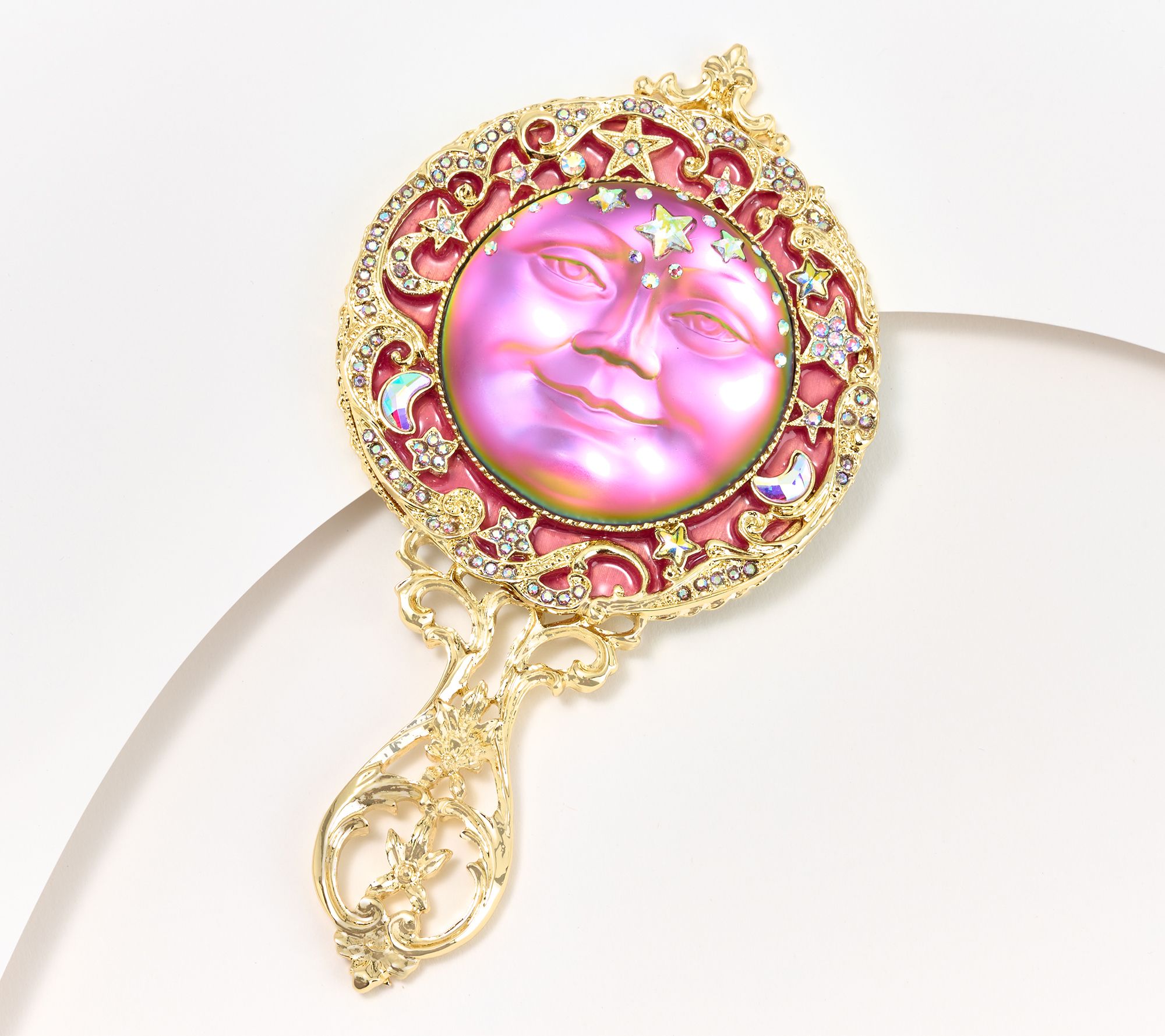 "As Is" Kirks Folly Mystic Venus Seaview Moon 50mm Hand Mirror - QVC.com