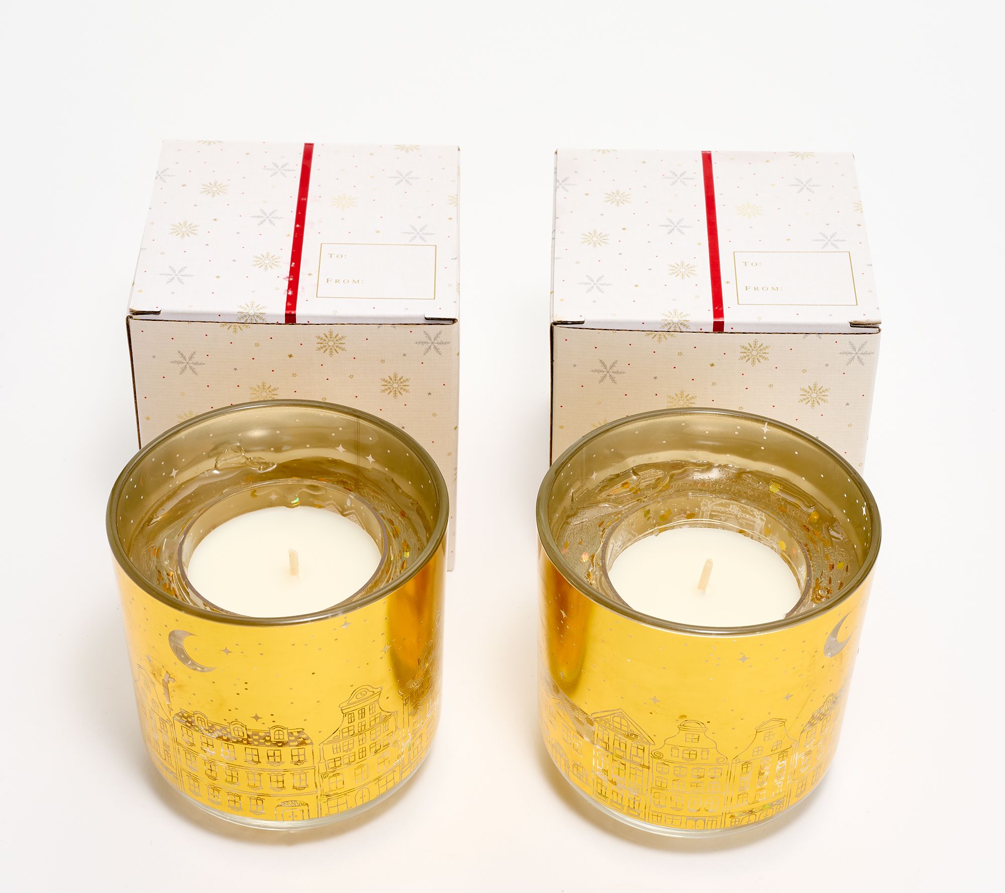 "As Is" LightScapes Set of 2 Townscape Magic Candles - QVC.com