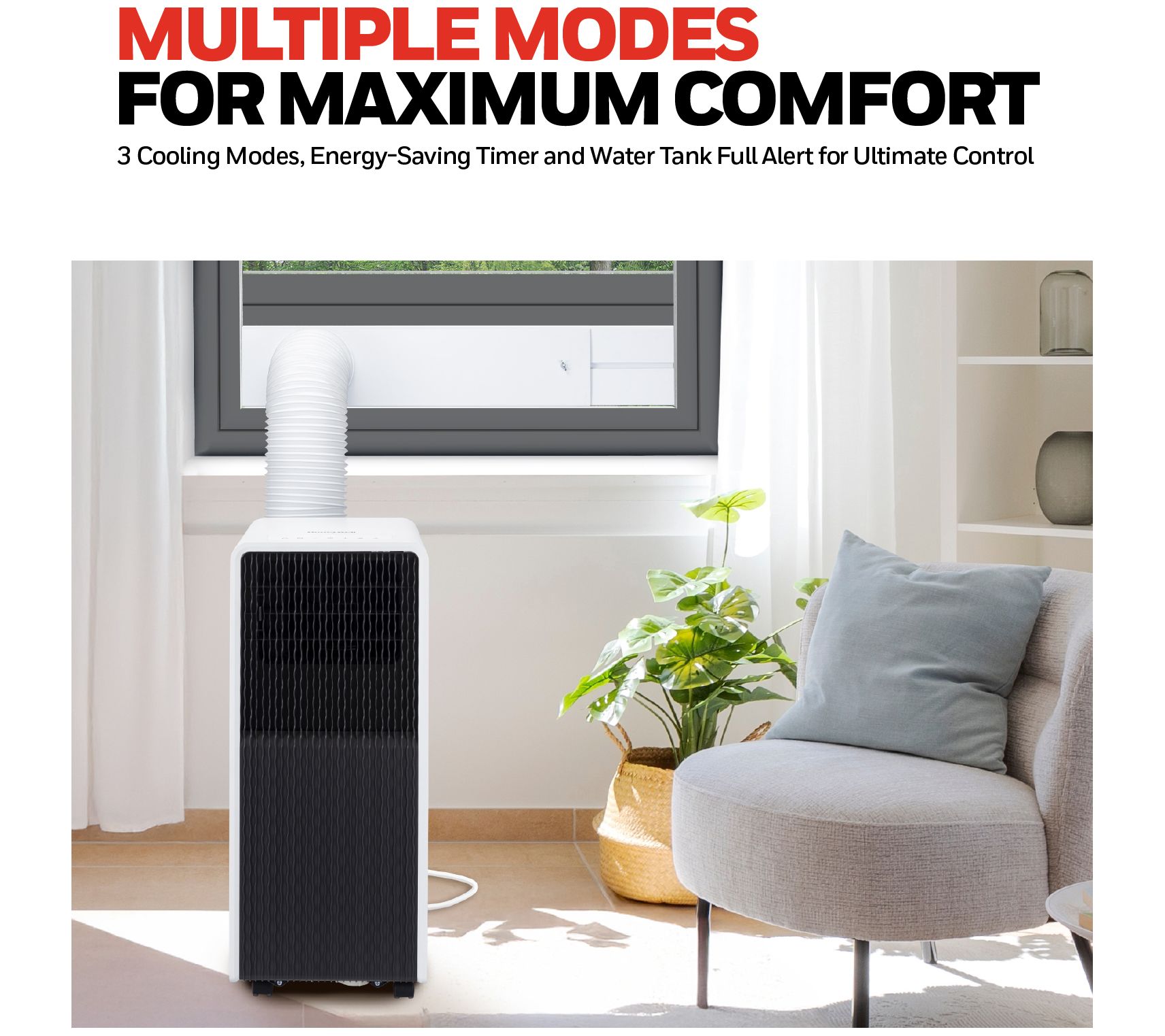 Honeywell 11,000 BTU Slim Portable Air Conditioner - 500 Sq Ft - QVC.com