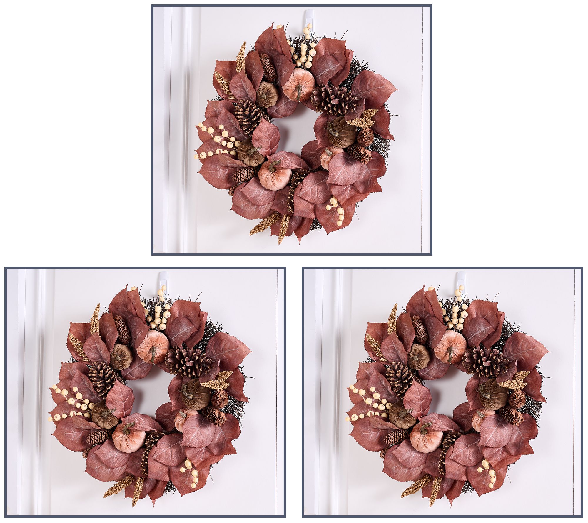 Home Reflections Autumn Pumpkin Greenery - QVC.com