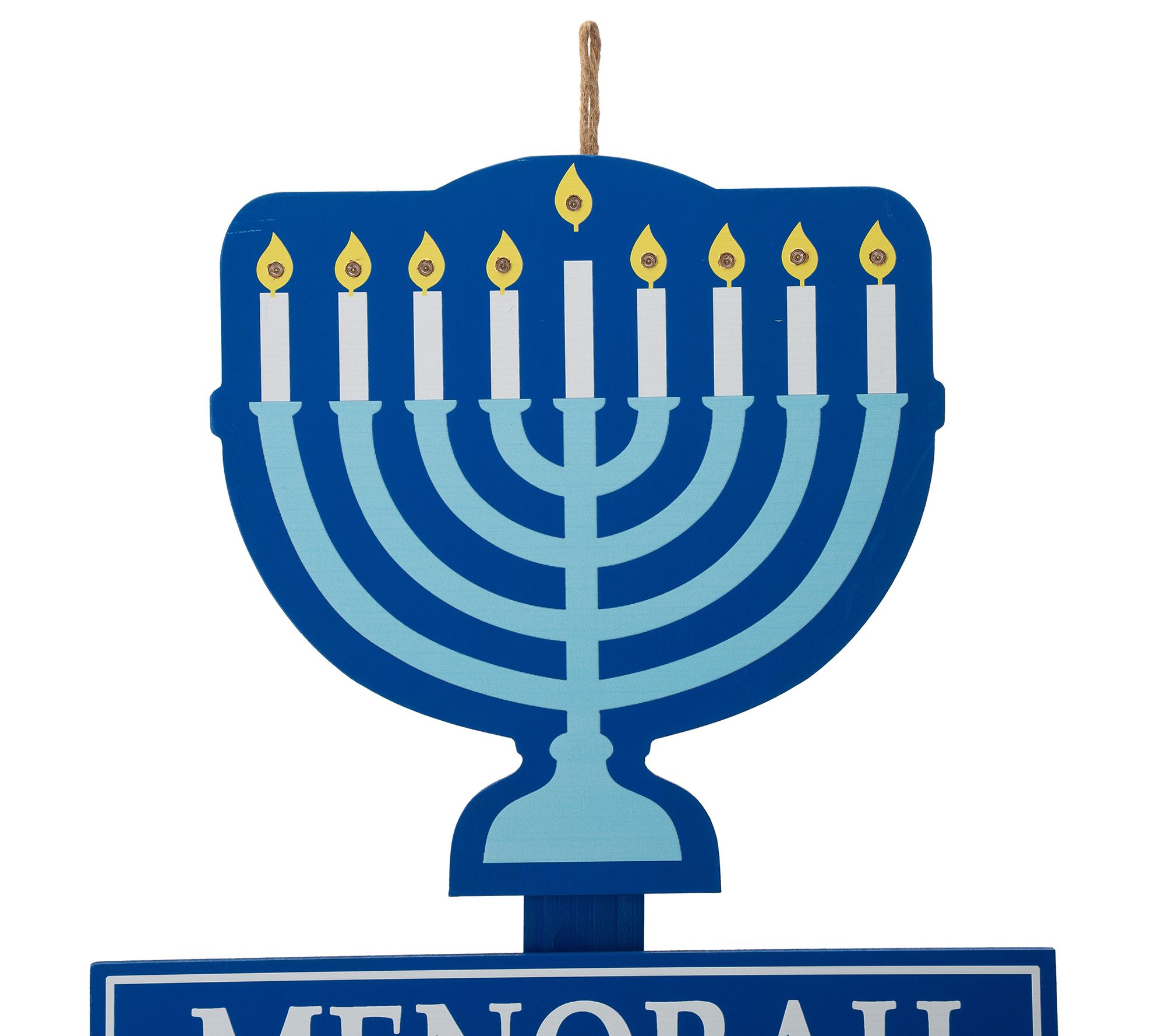 Glitzhome MENORAH and DREIDEL Hanukkah LED Yard Garden Stake - QVC.com