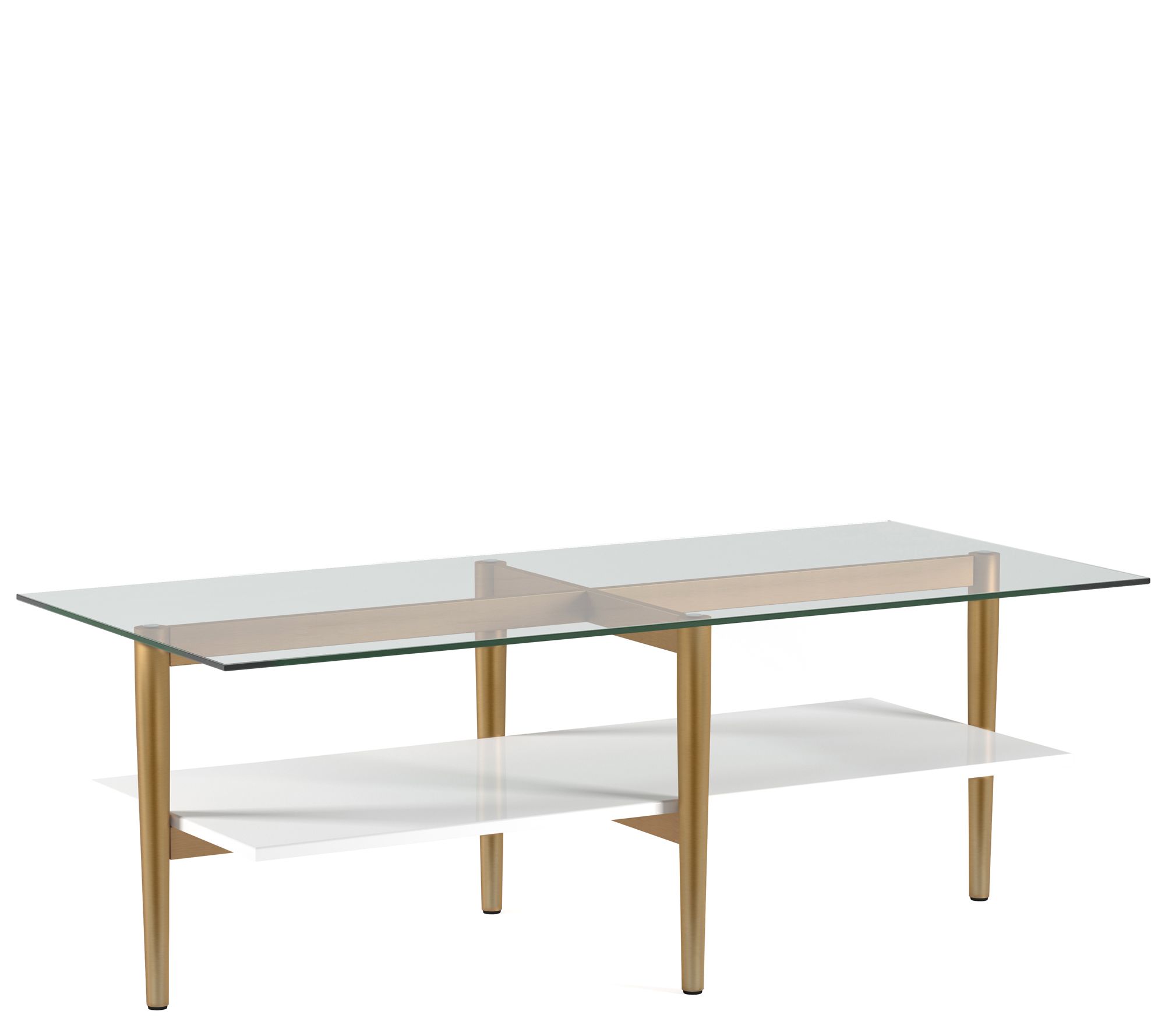 Hudson & Canal Otto Chic Coffee Table with Glass Top - QVC.com
