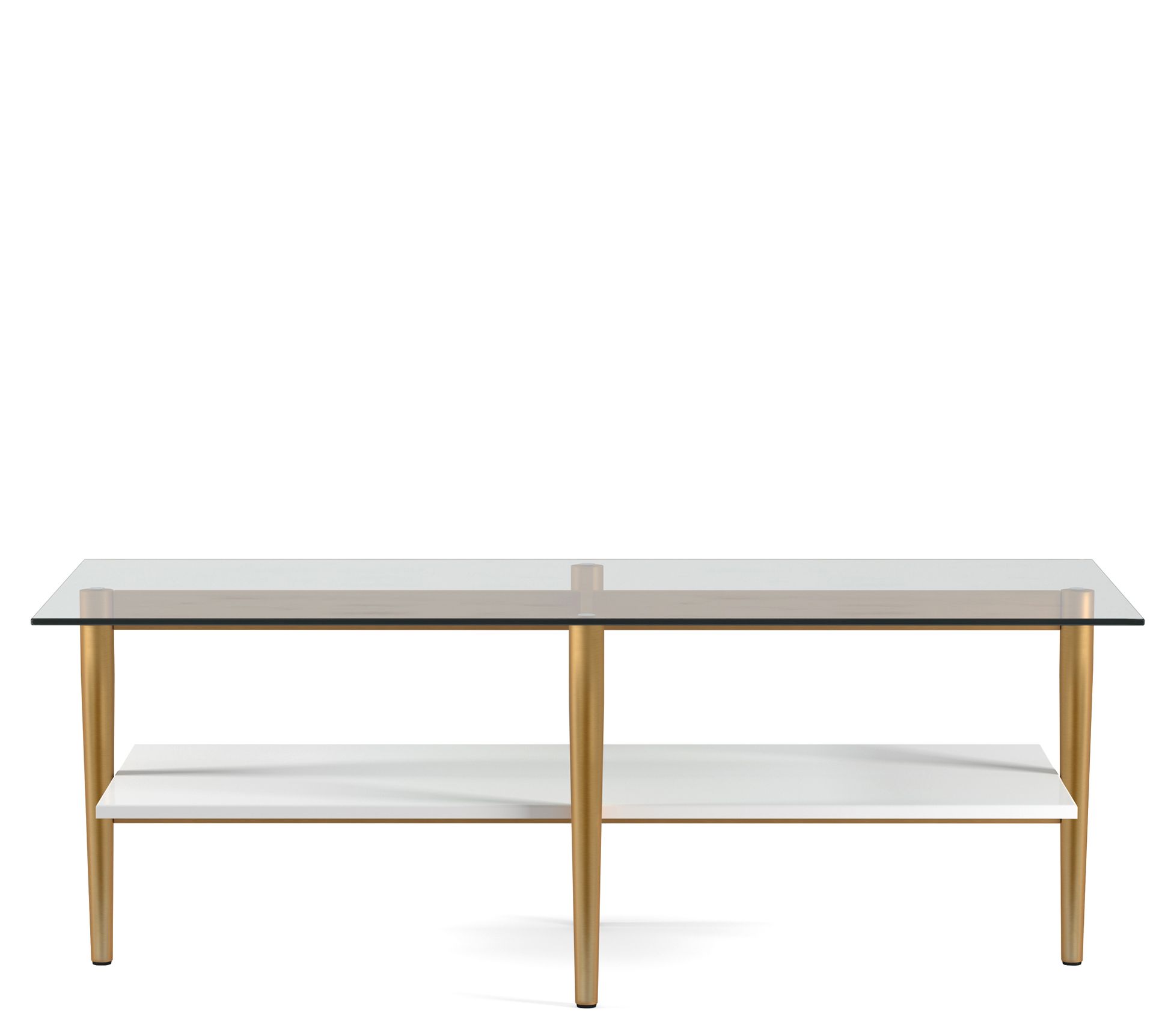 Hudson & Canal Otto Chic Coffee Table with Glass Top - QVC.com