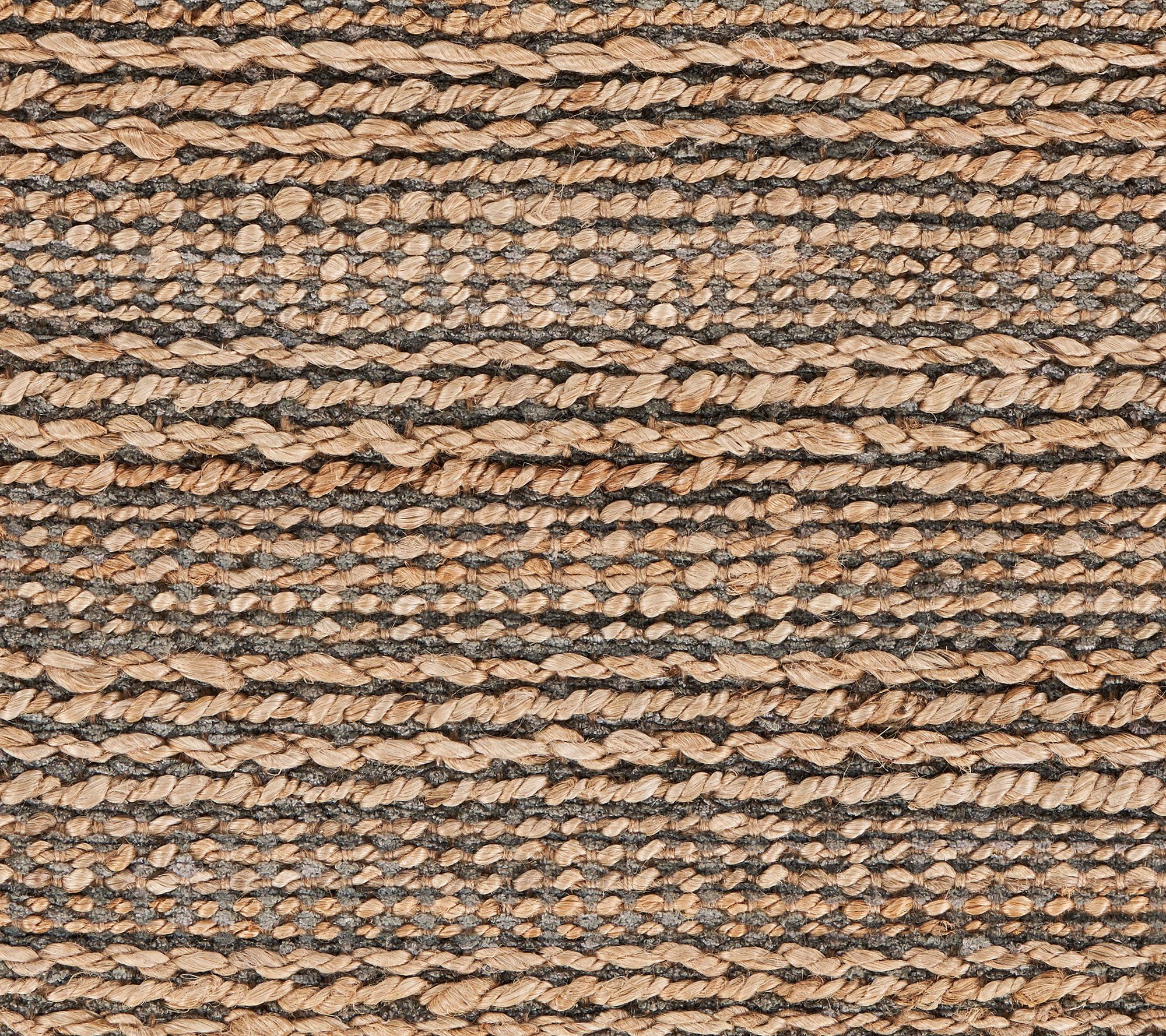 Ox Bay 5' x 7'9" Jute and Chenille Gray Plaid Area Rug - QVC.com