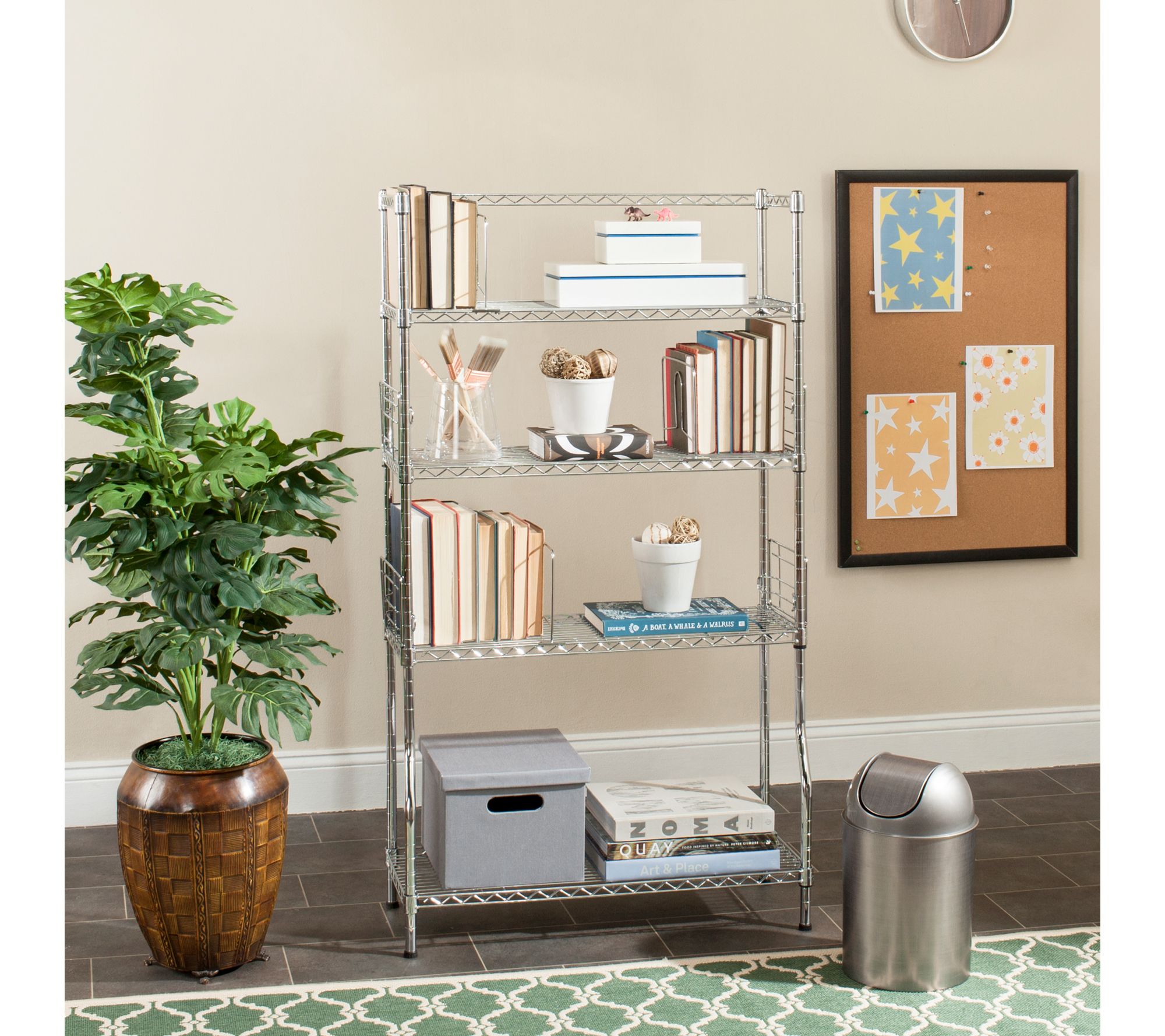 Safavieh Fernand Steel Wire Book Rack - QVC.com