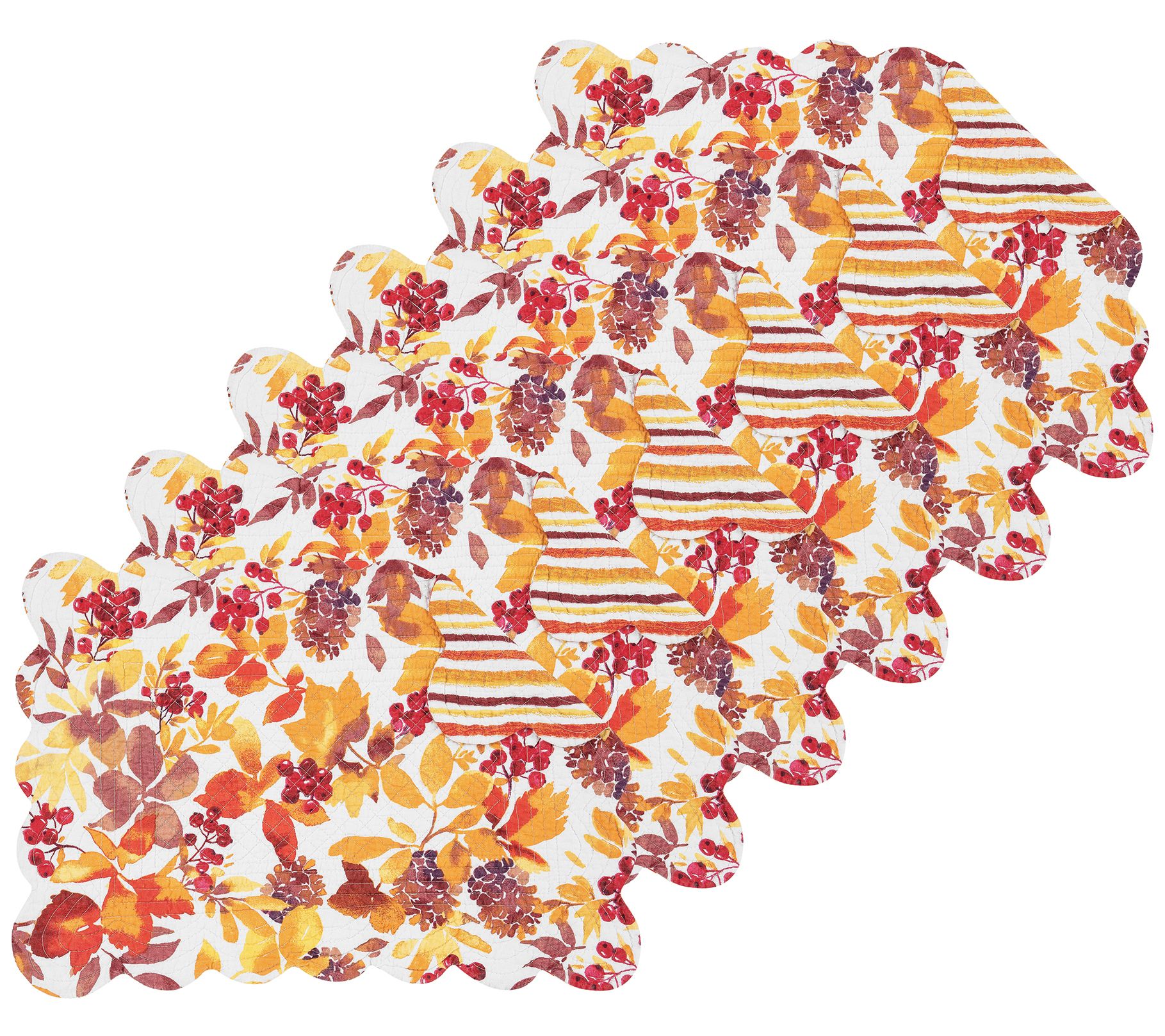 13" x 19" Cordelia Placemat Set 6 by Valerie - QVC.com