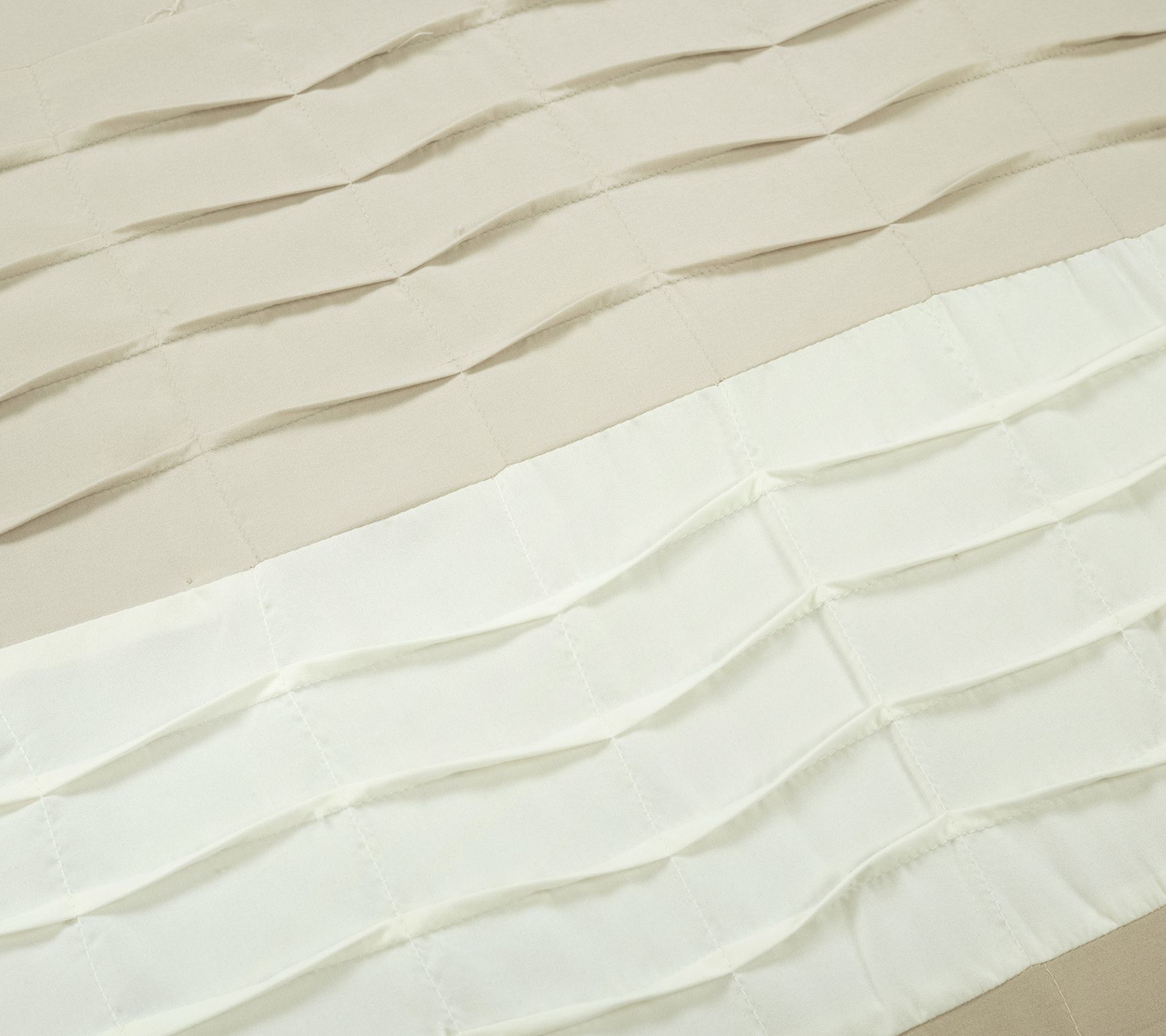 Lush Decor Mia Solid Pleated Color Block Comforter 5Pc King - QVC.com