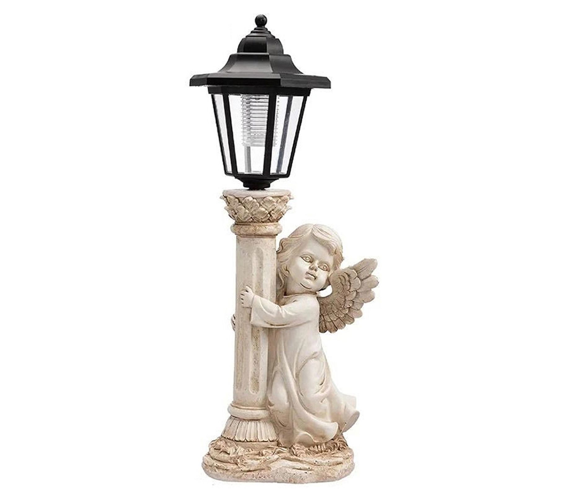 Santa's Workshop Inc. 11" Cherub Solar Light Po st - QVC.com