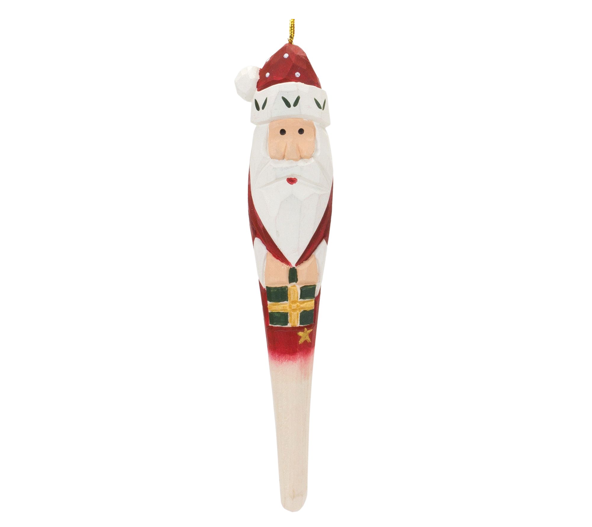 Melrose Santa Drop Ornament (Set of 12) - QVC.com