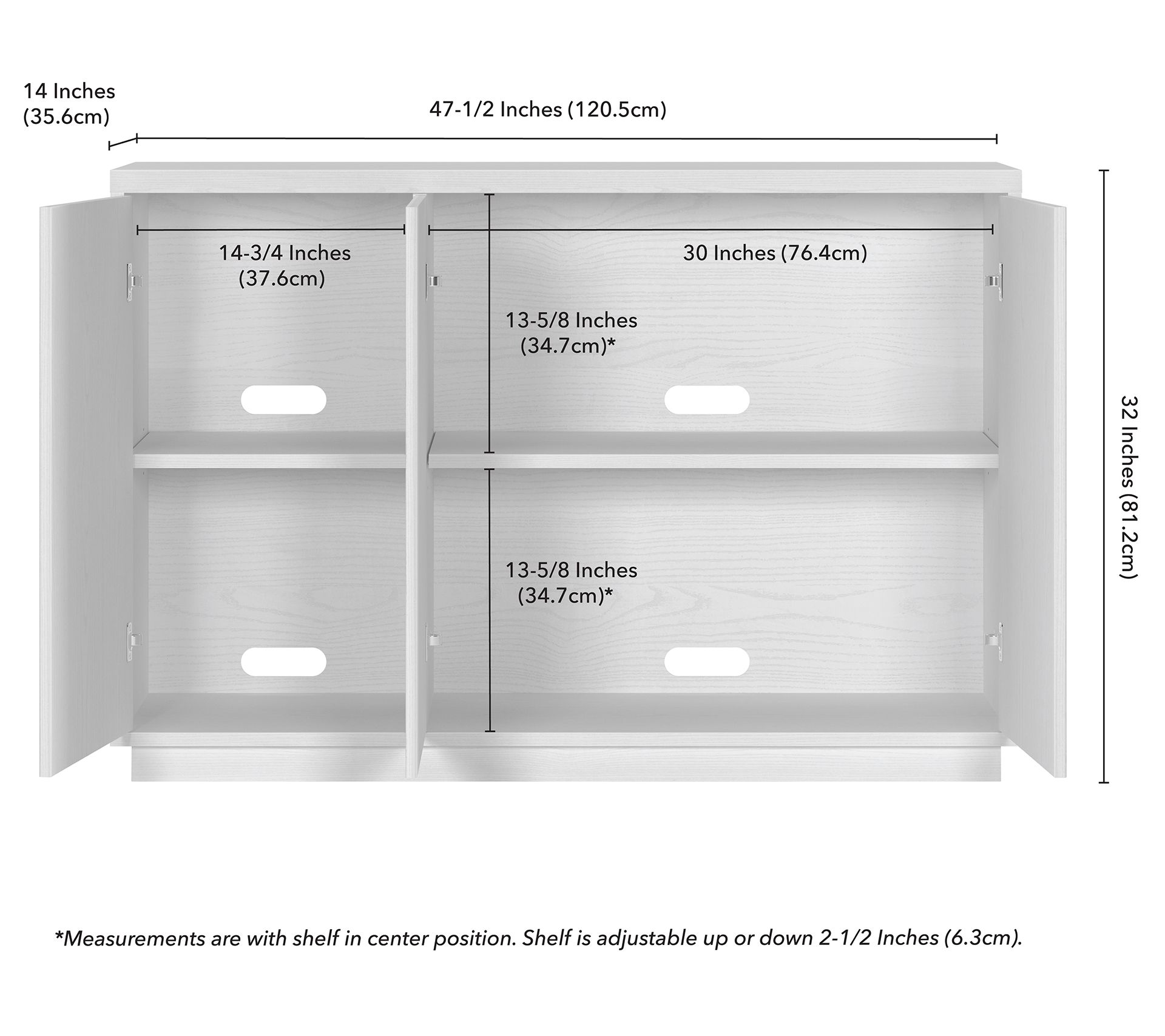 Hudson & Canal Alston 48" Wide Rectangular Buffet Table - QVC.com