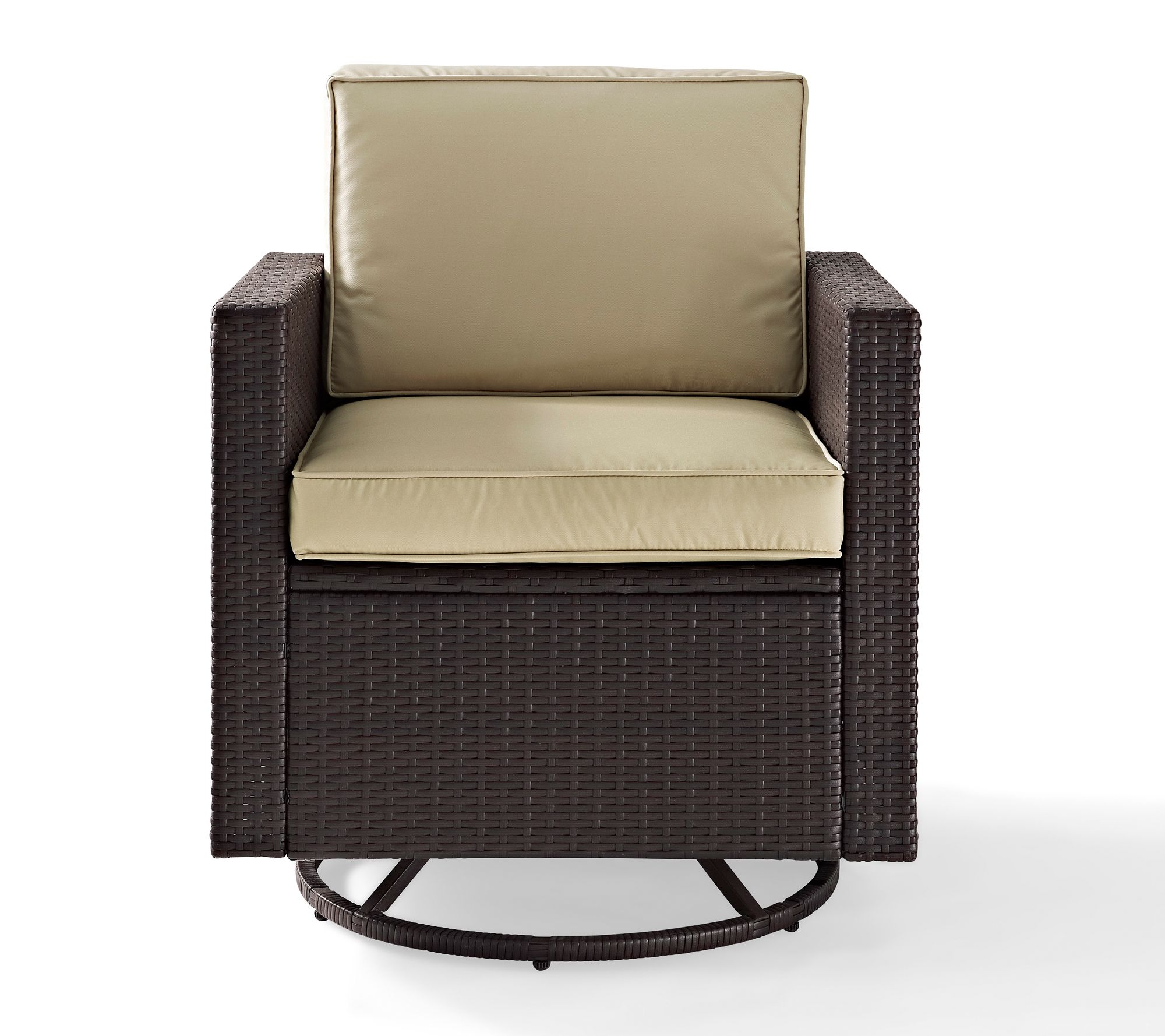 Crosley Palm Harbor Wicker Swivel Rocker Outdoor Chair - QVC.com