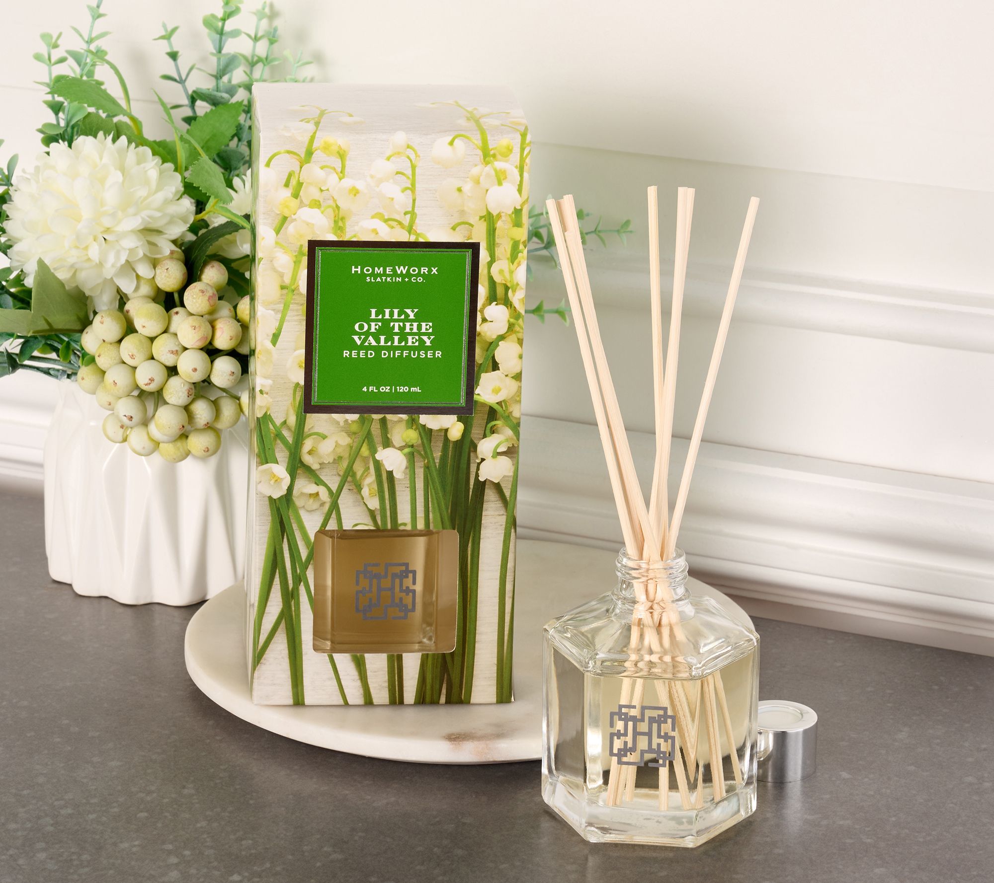 "As Is" HomeWorx by Slatkin & Co. Set/2 Lily of Valley Diffuser - QVC.com