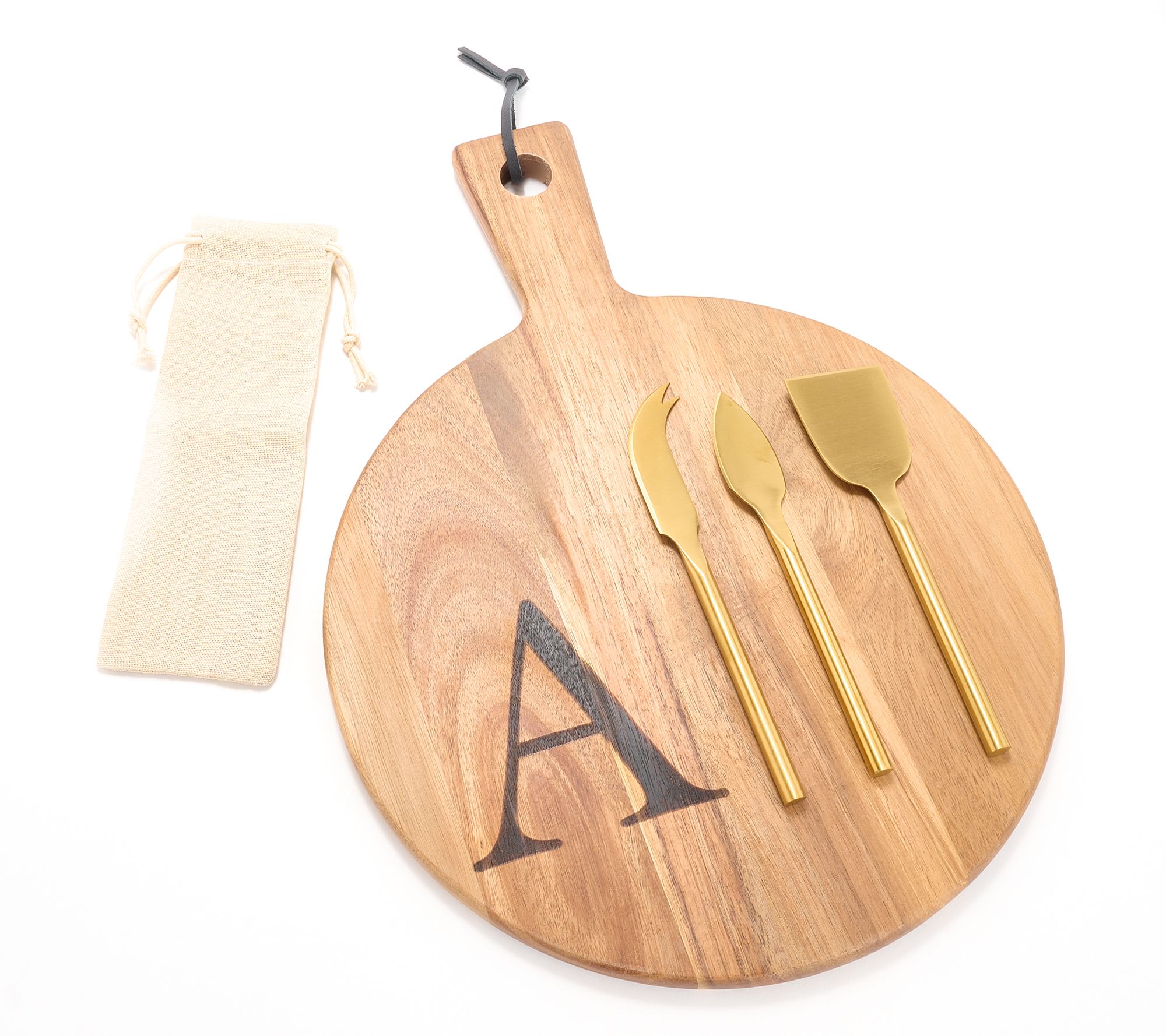 Home Reflections Set of 5 Monogrammed Charcuterie Set - QVC.com