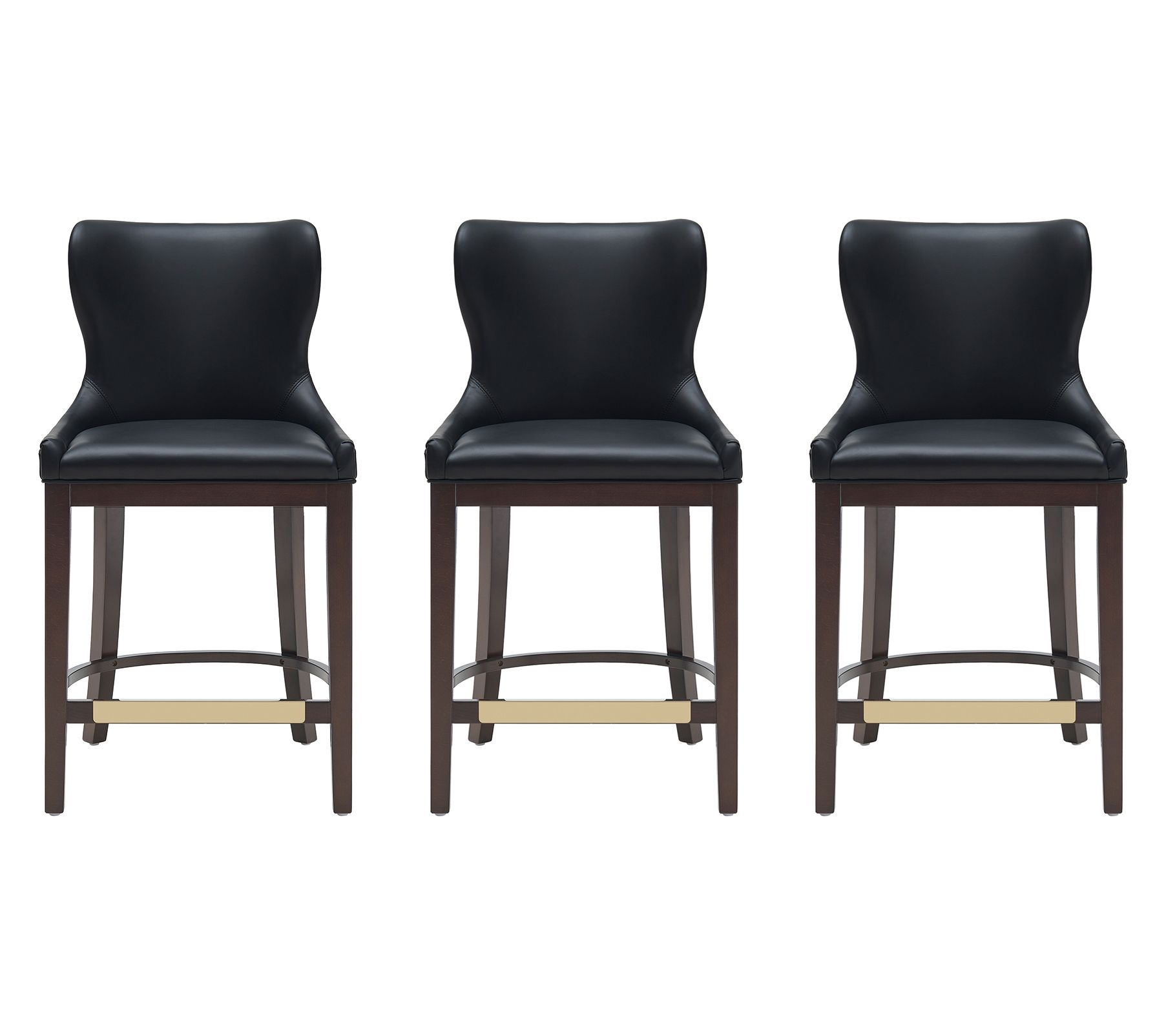 Manhattan Comfort Blair Counter Stool - Set of3 - QVC.com