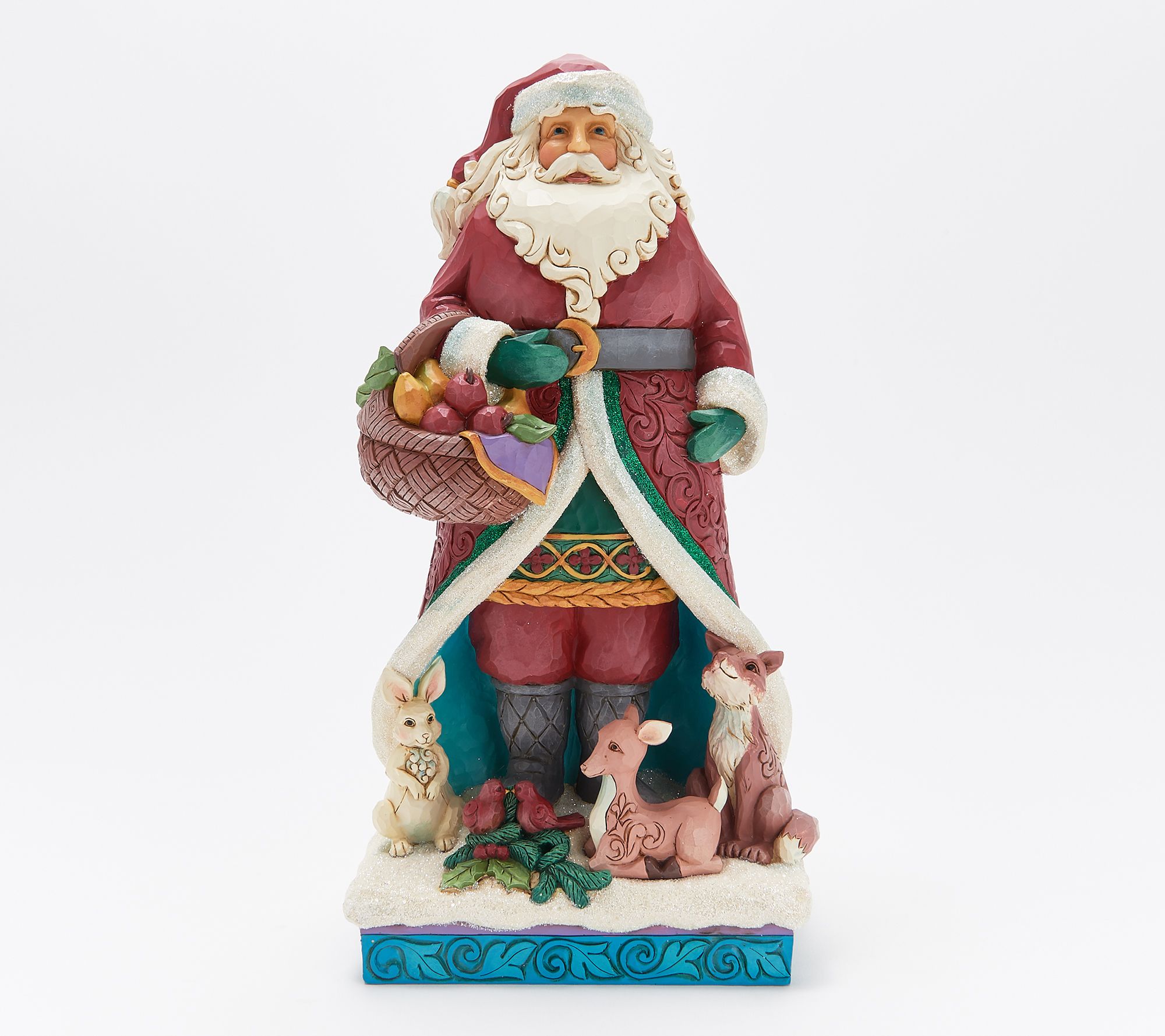 Jim Shore 12.5" Winter Wonderland Santa with Animals Figure - QVC.com