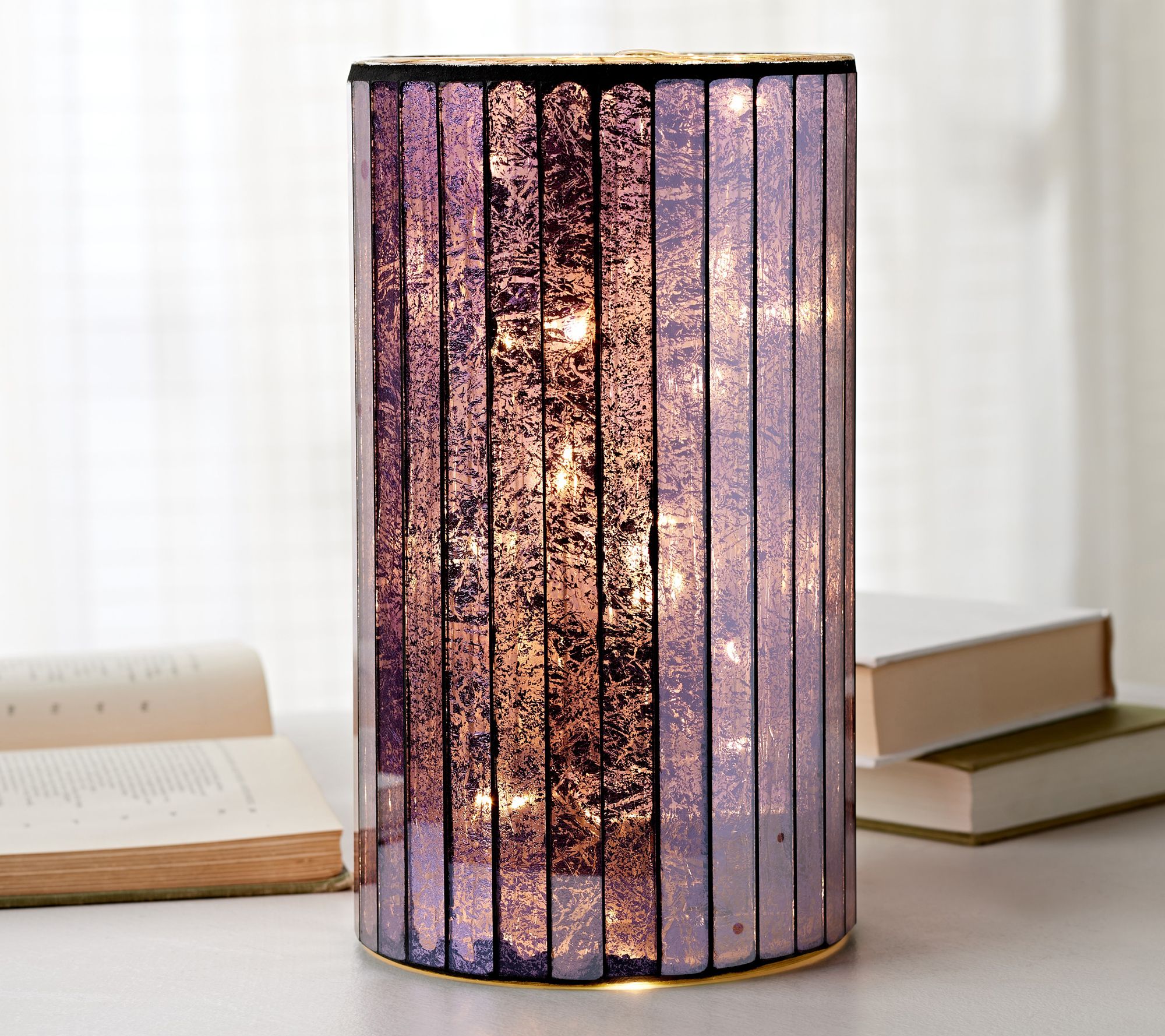 "As Is" Illuminated Mottled Mosaic Hurricane by Valerie - QVC.com