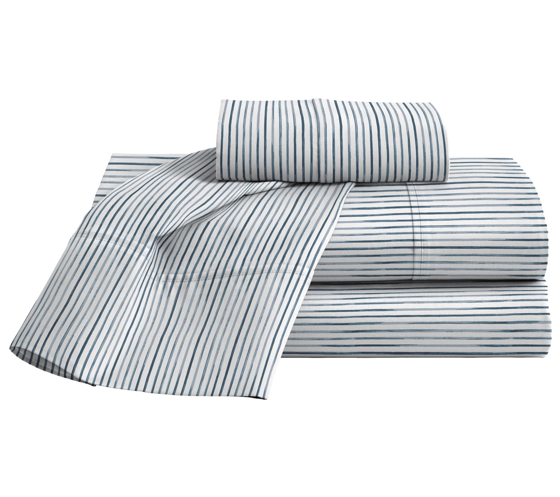 Scott Living Marcello Stripe 500 Thread Count Sheet Set - Ful - QVC.com