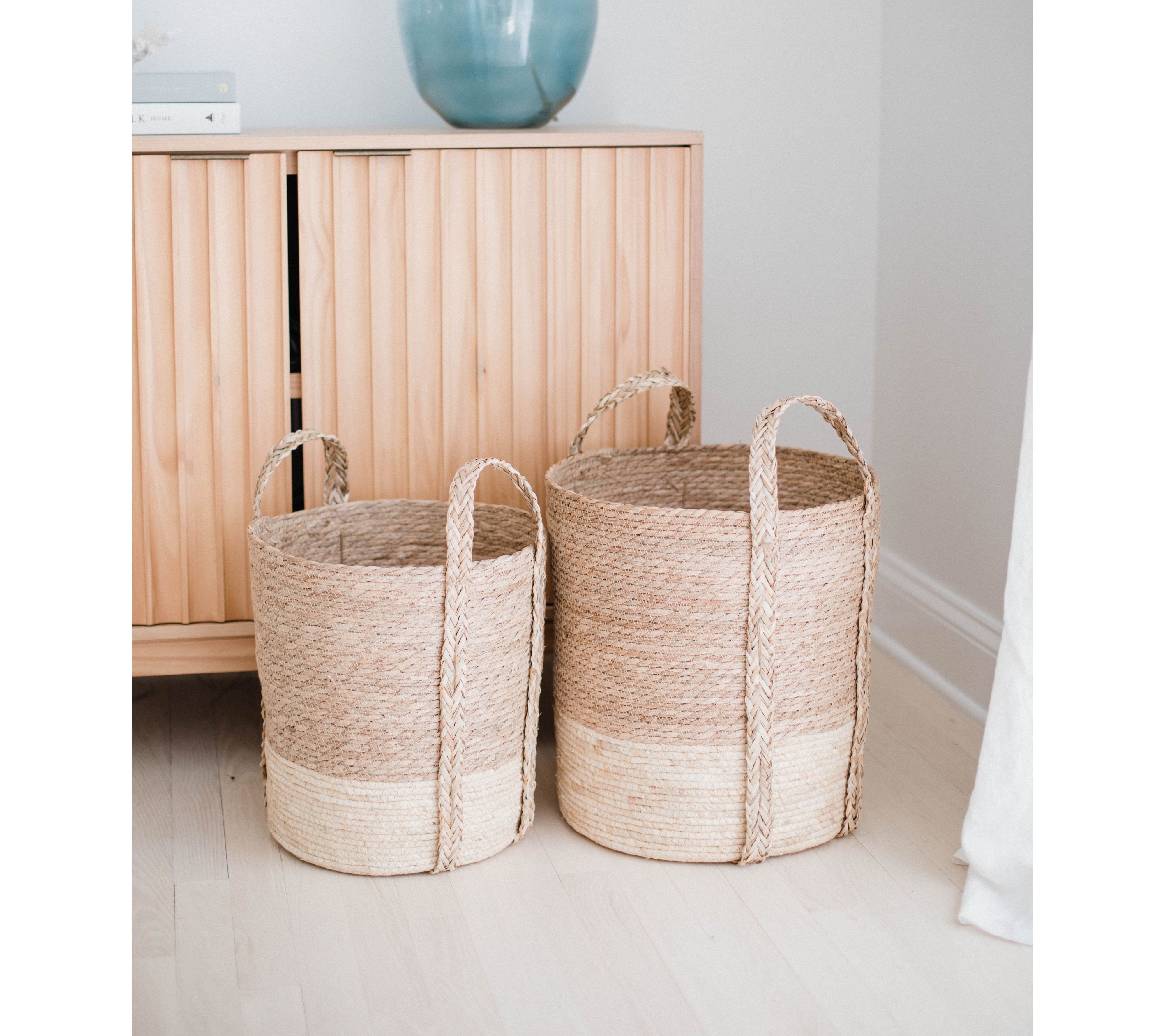 "As Is" Medium & Large Hand Woven Grass and Husk Baskets by Lauren ...
