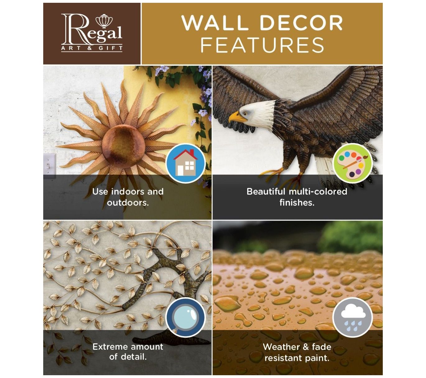 Regal Art & Gift Patina Bloom Wall Decor 34" - QVC.com