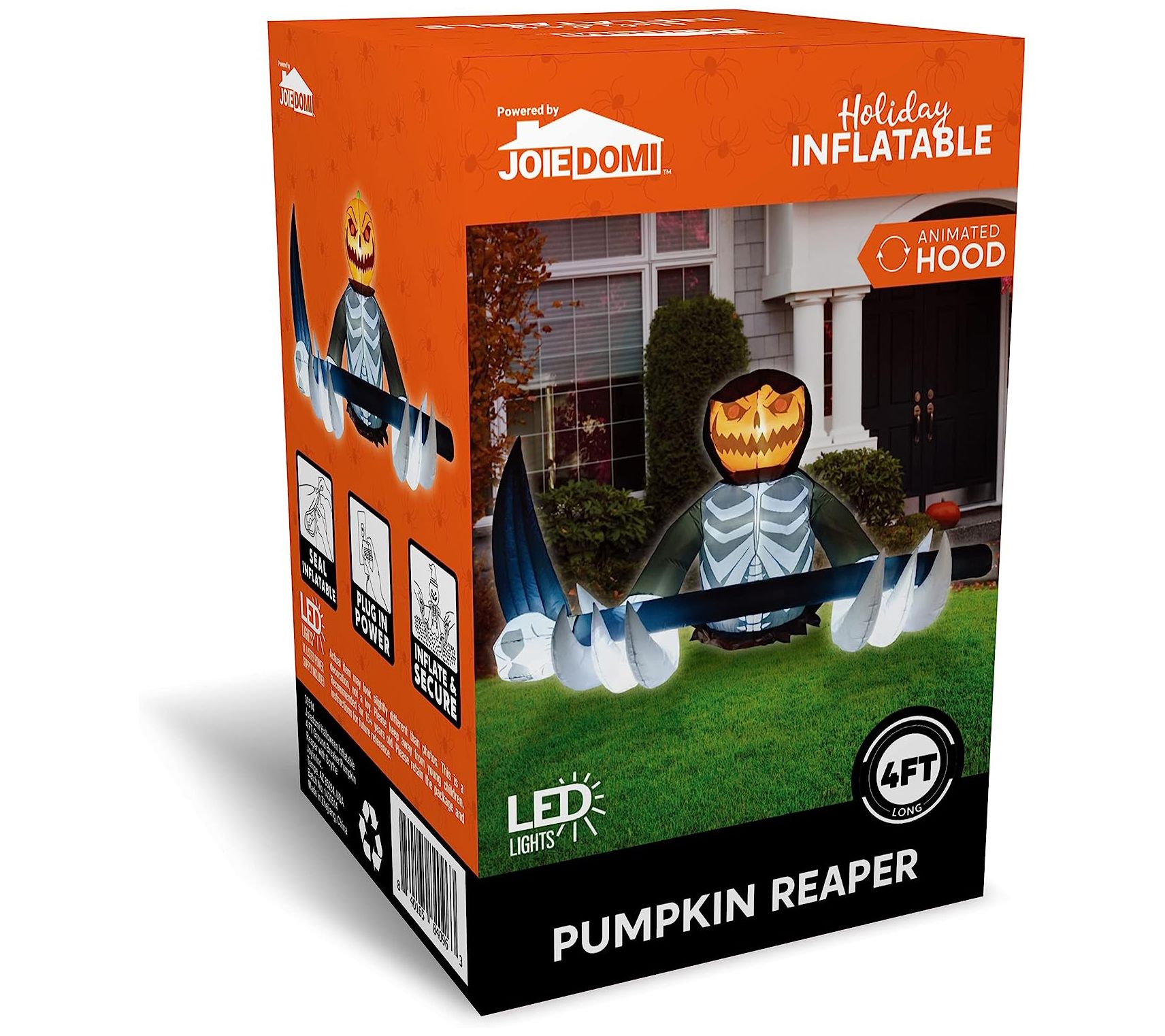Joiedomi 4ft Ground Breaker Pumpkin Reaper Infl atable Decor - QVC.com
