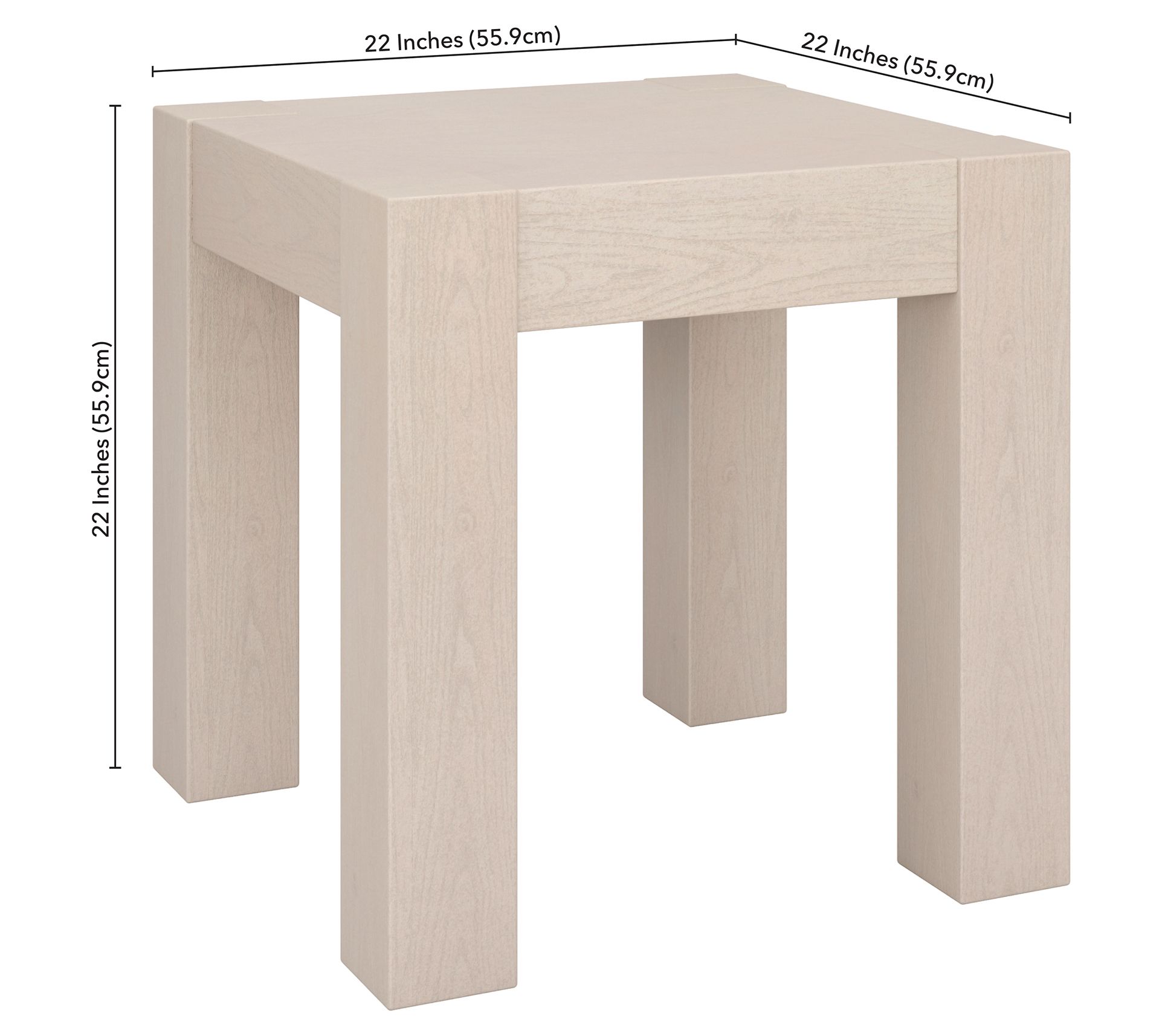 Hudson & Canal Langston 22" Wide Square Side Table - QVC.com