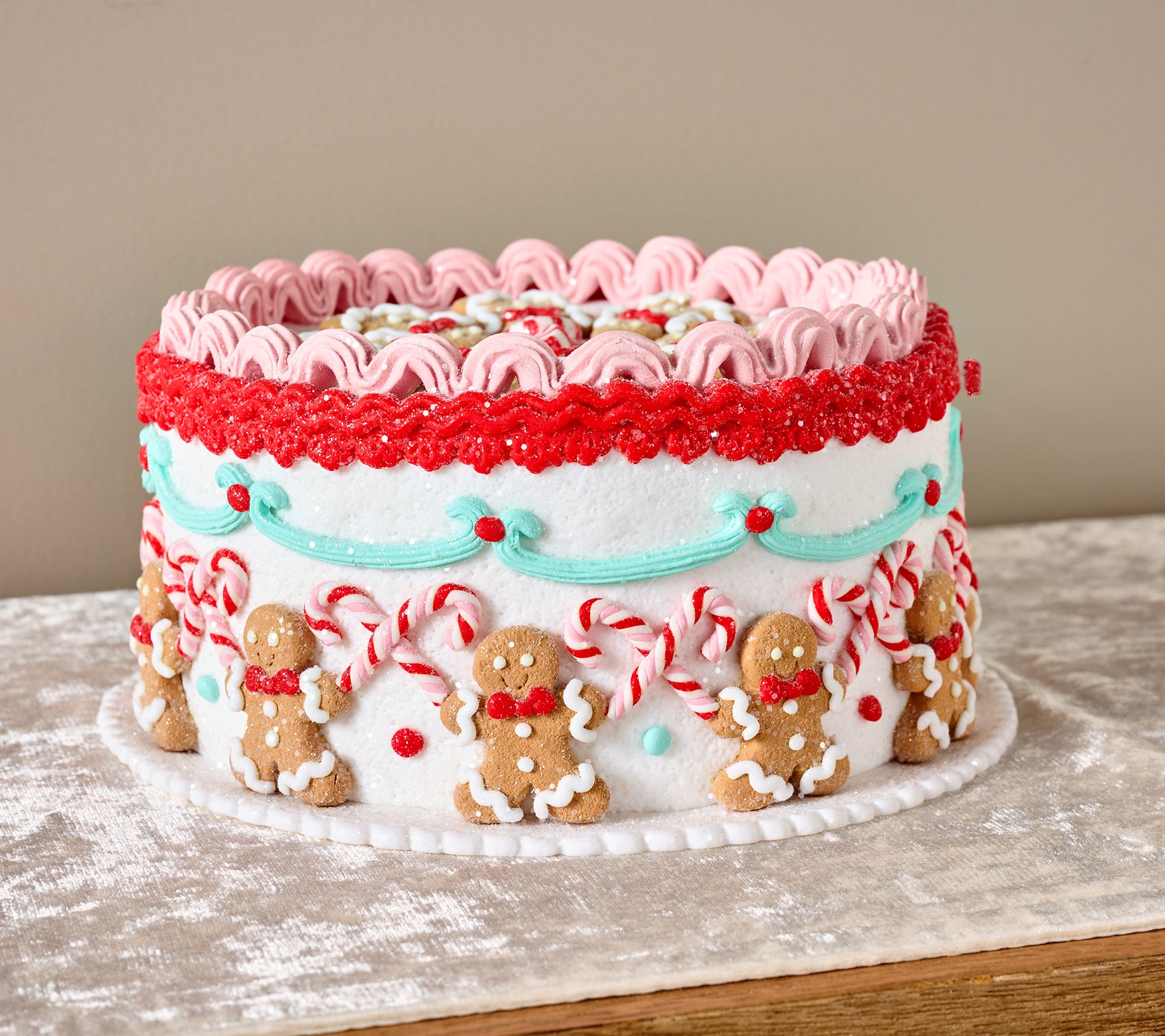 "As Is" Bakers Delight 8" Gingerbread and Candy Cake by Valerie - QVC.com
