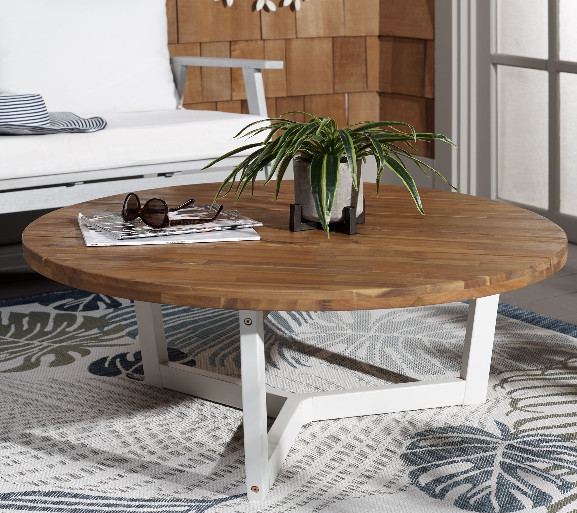Leo Round 3 Leg Coffee Table by Valerie - QVC.com