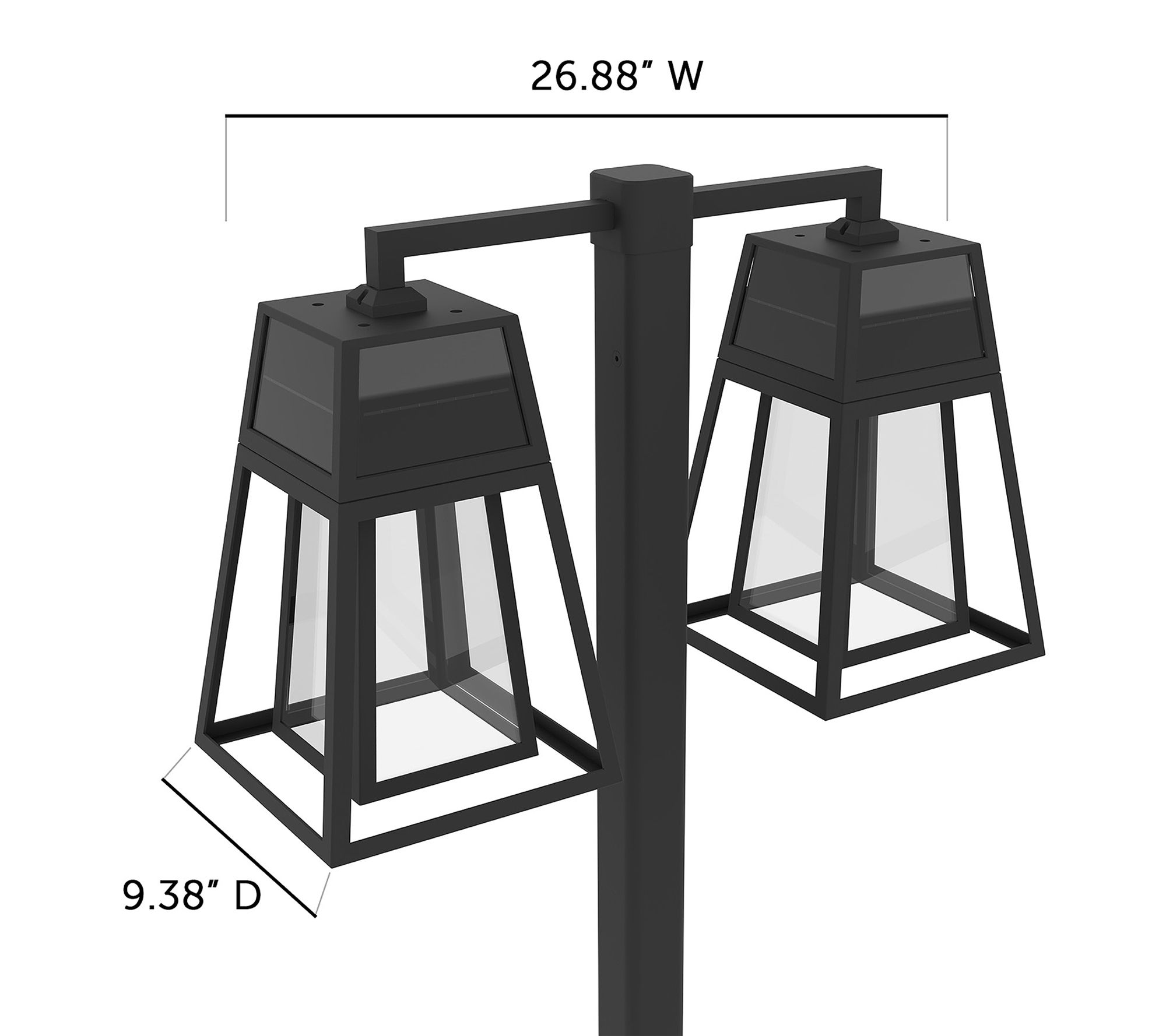 GamaSonic Aria Solar Double Post Light - QVC.com