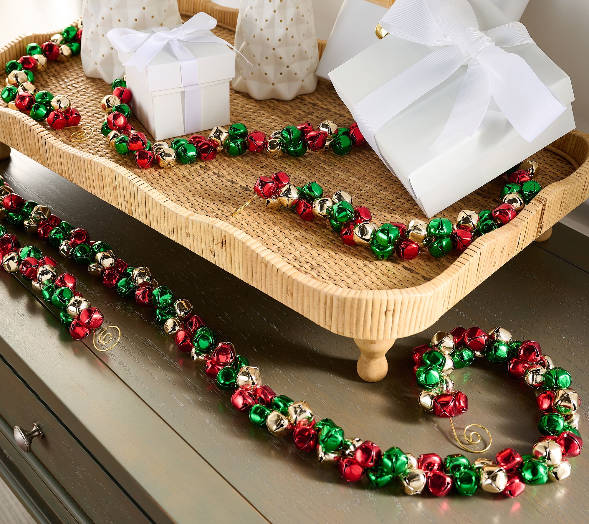 "As Is" Set of (2) 59" Jingle Bell Garlands by Valerie - QVC.com