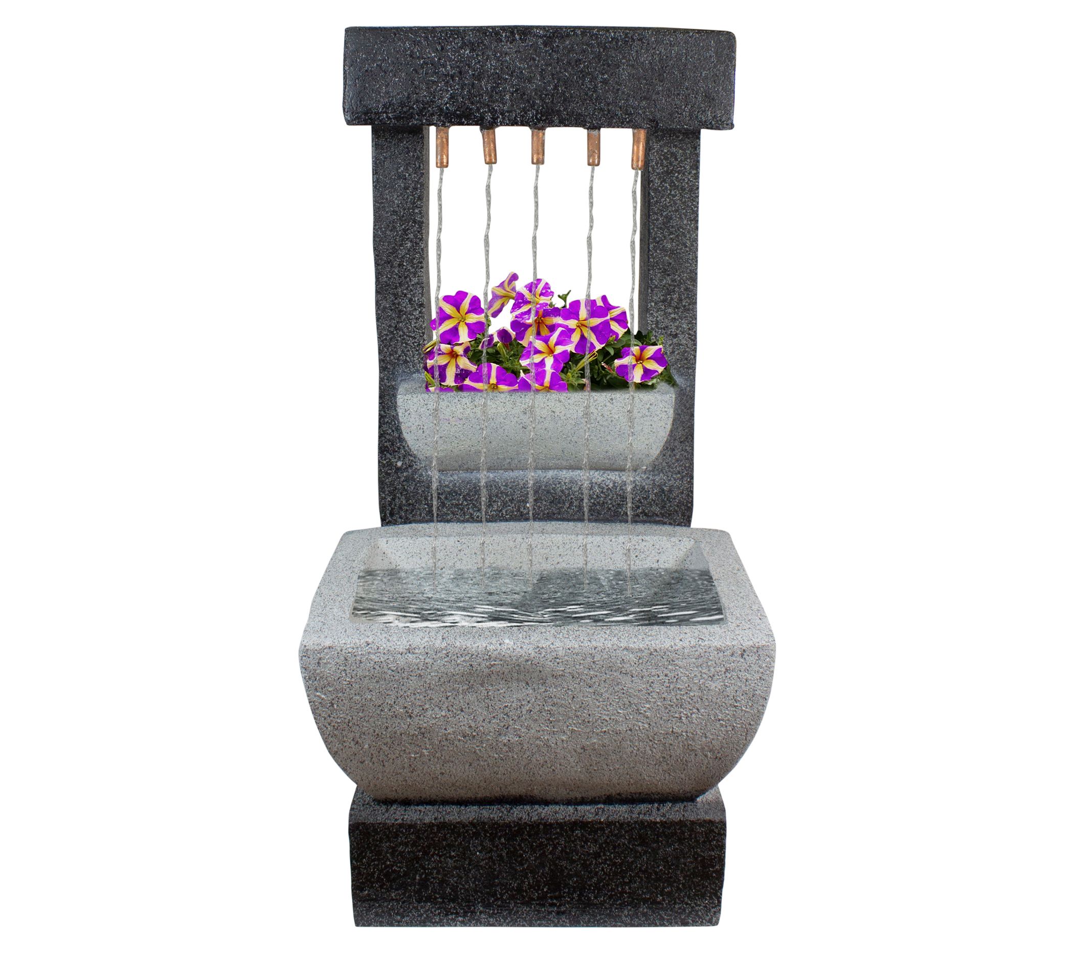 Northlight LED Lighted Rainfall Water Fountain/ Planter - QVC.com
