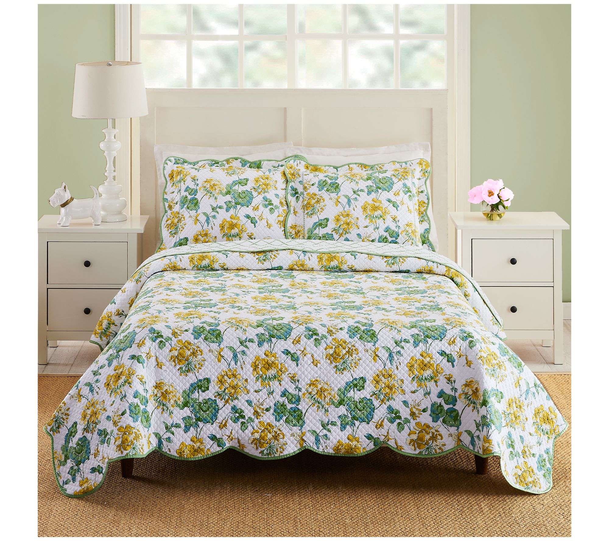 MadCap Cottage English Meadow 3-Piece King Quilt Set - QVC.com