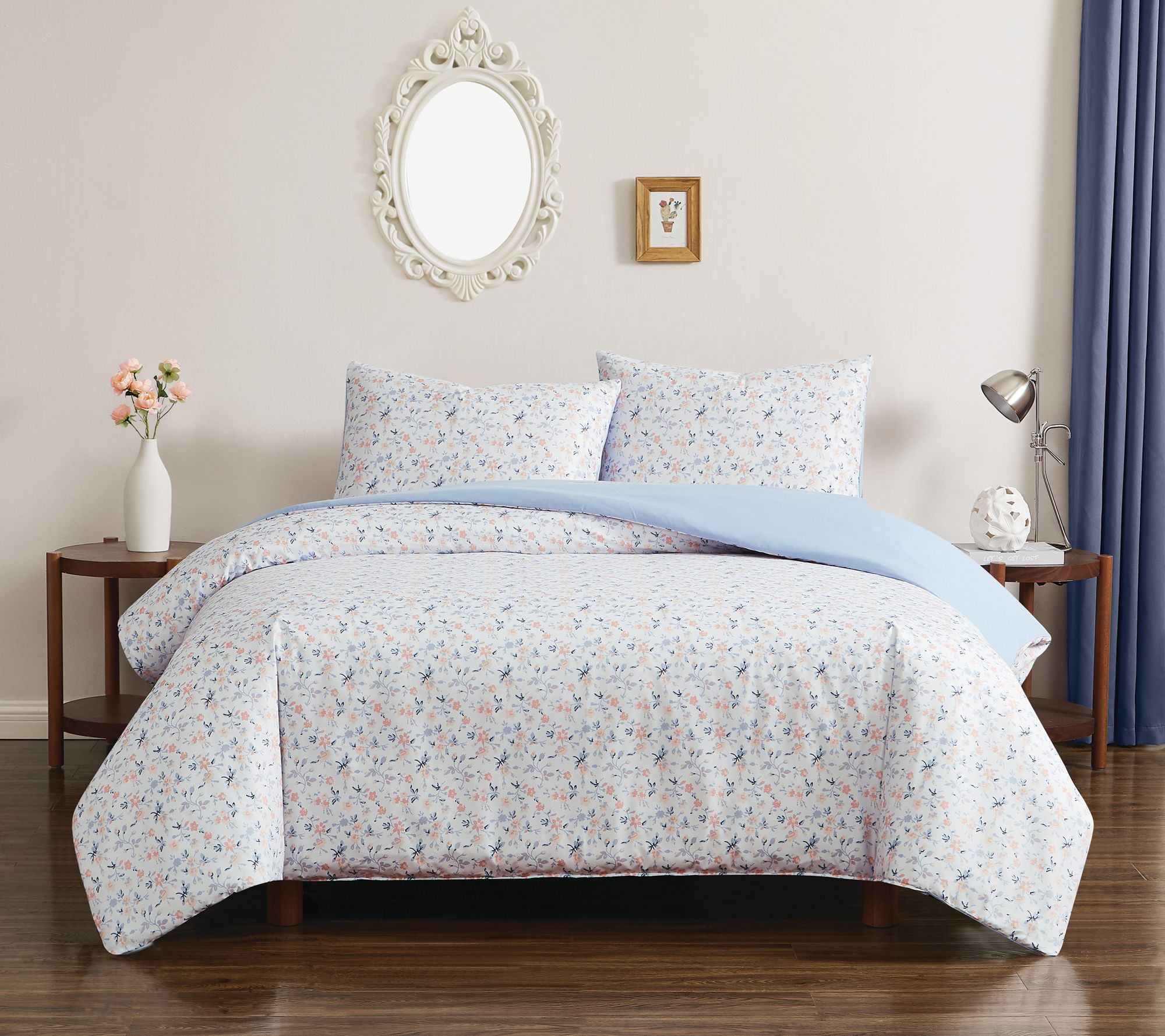 Truly Soft Maine Floral King 3 Piece Comforter Set - QVC.com