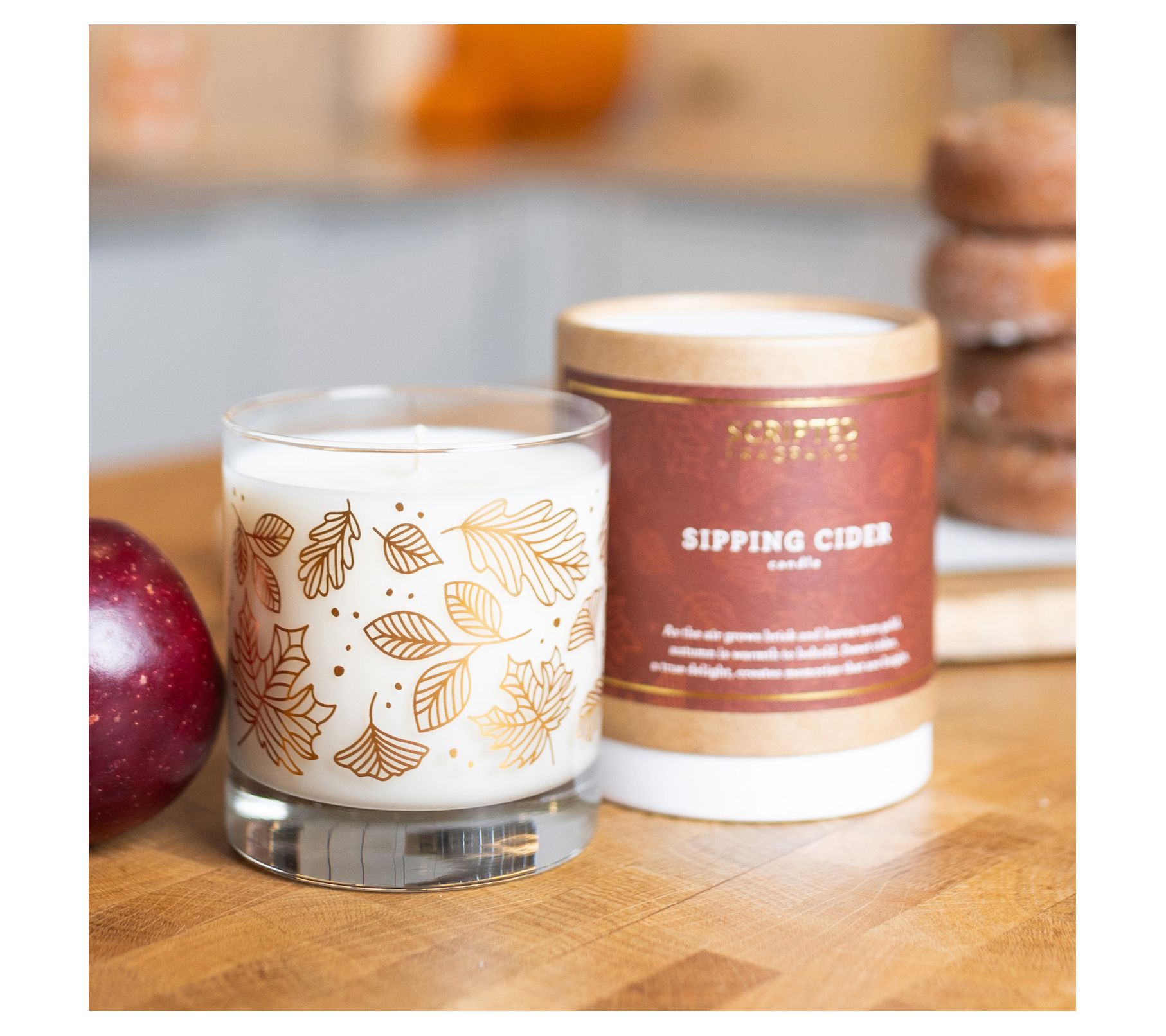 Scripted Fragrance S/2 8oz 100% Soy Fall Candles - QVC.com
